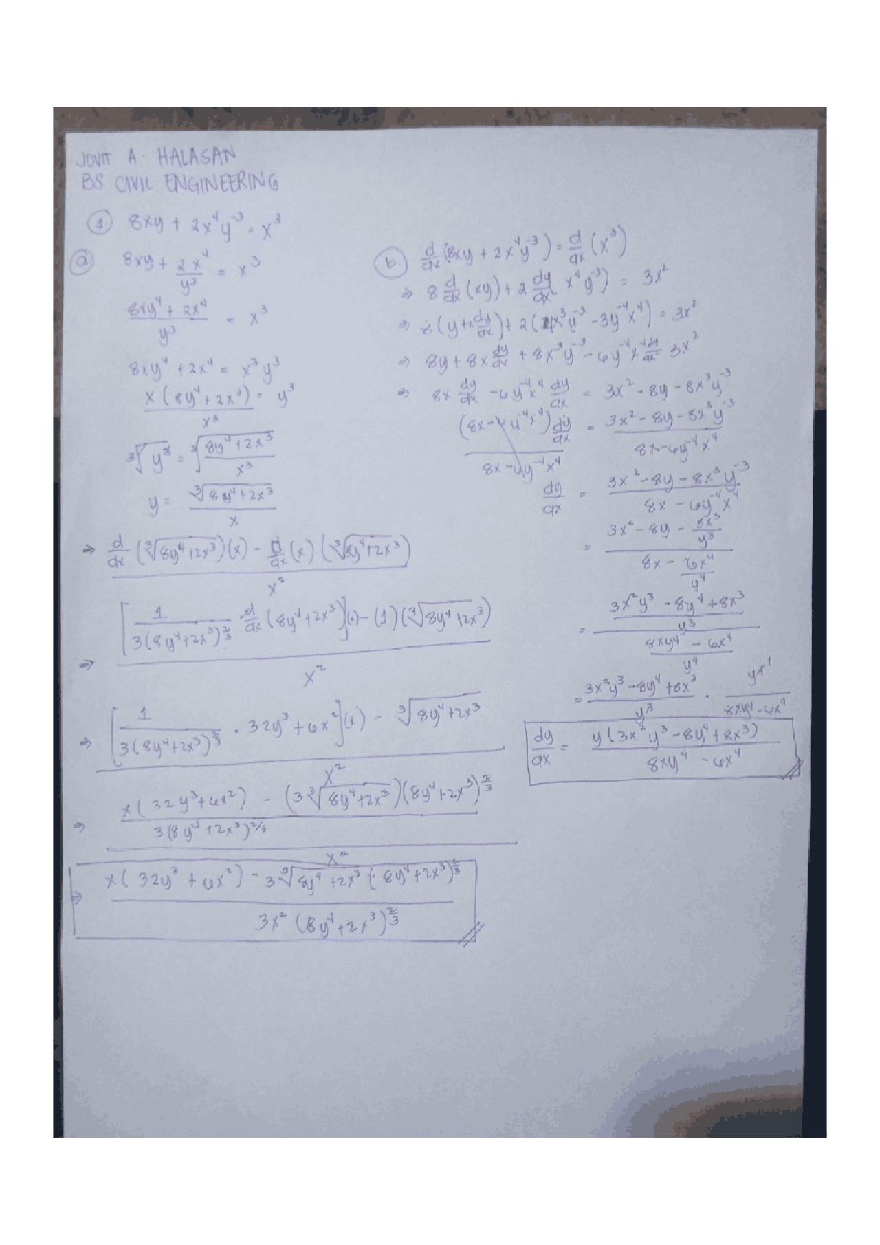 Implicit Differentiation Docsity