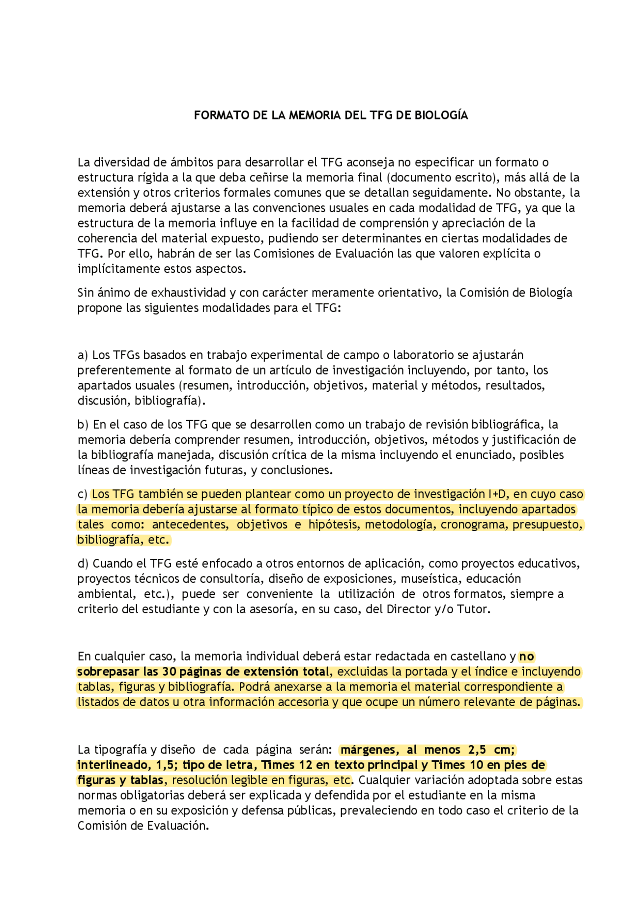 Resumen guía del TFG - Docsity