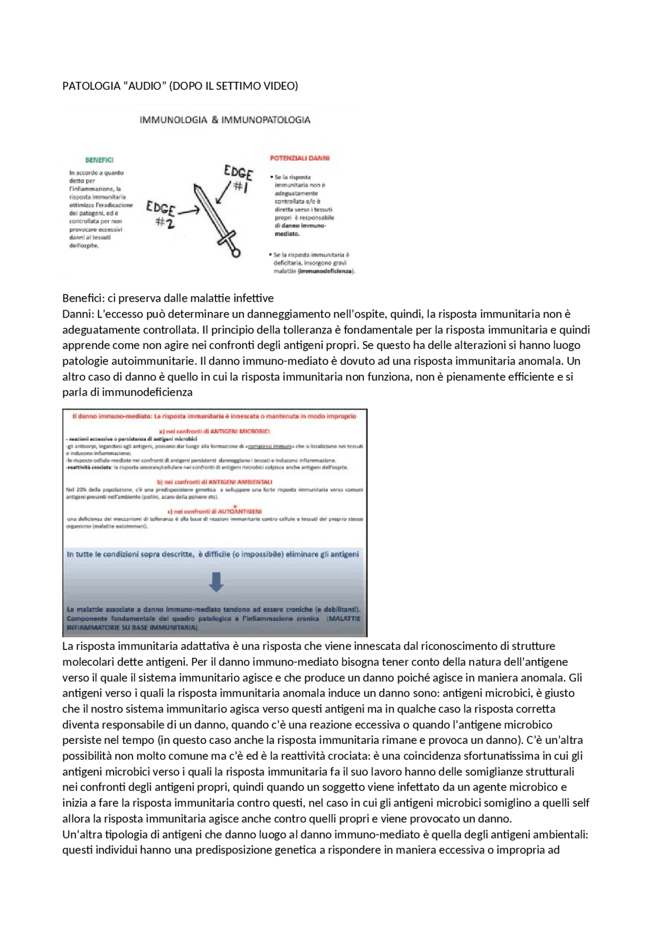 Immunologia E Immunopatologia Docsity