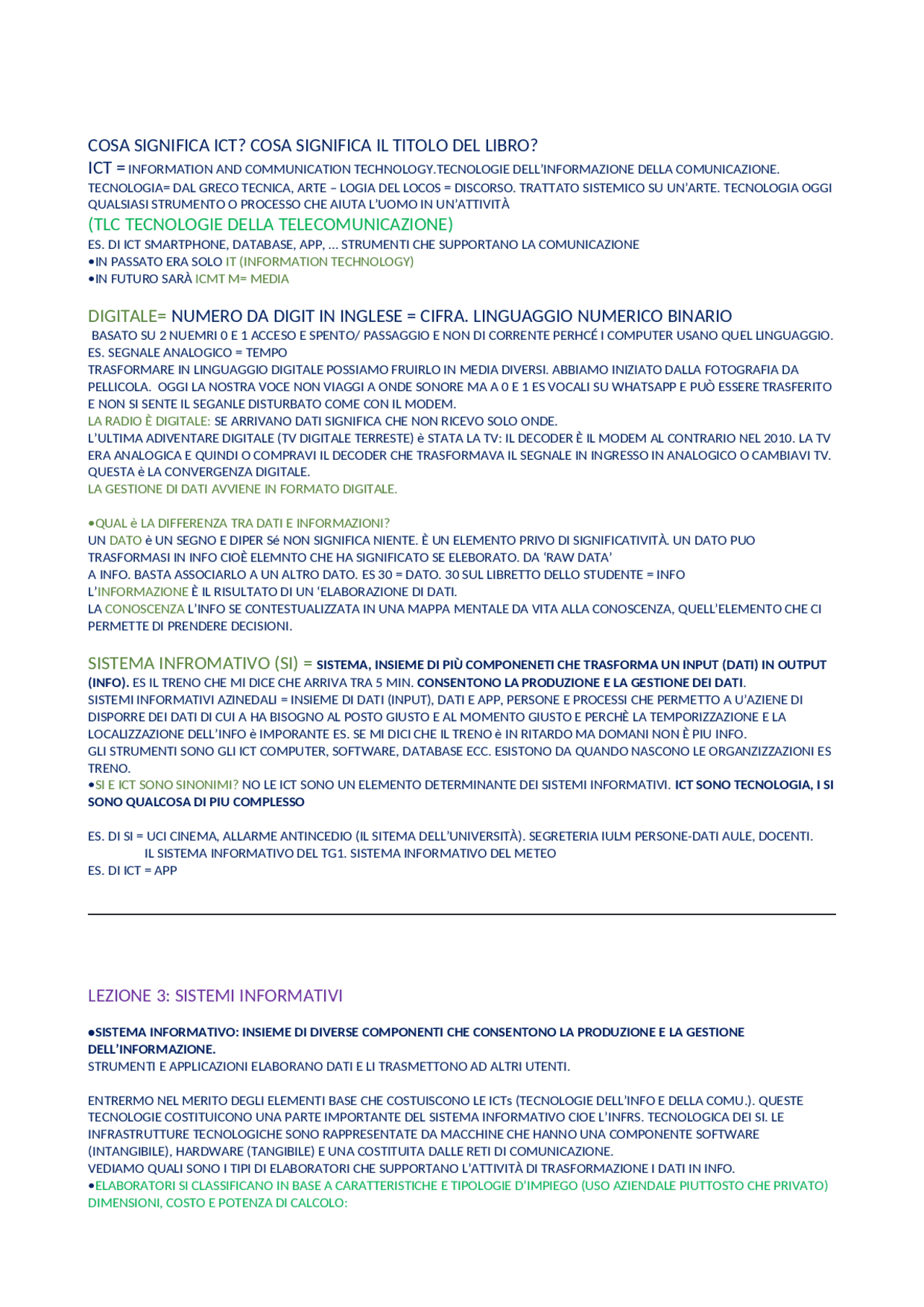 Ict Sistemi Informativi E Trend Digitali Università Iulm Cmp Docsity