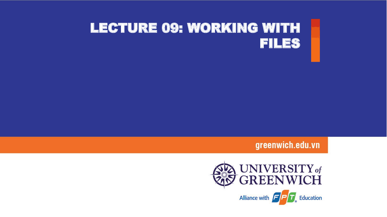 Lecture 09 Working With Files Esquemas Programação Para Java Docsity