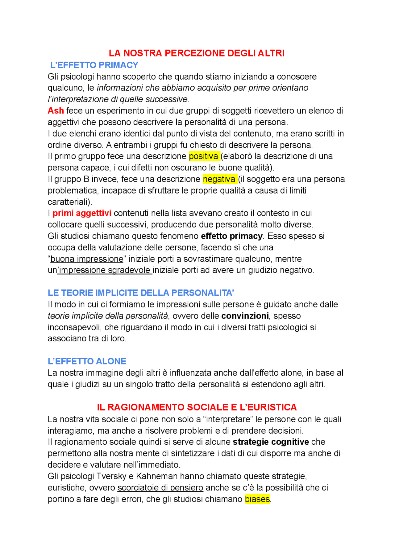 Appunti Sulla Cognizione Sociale Docsity