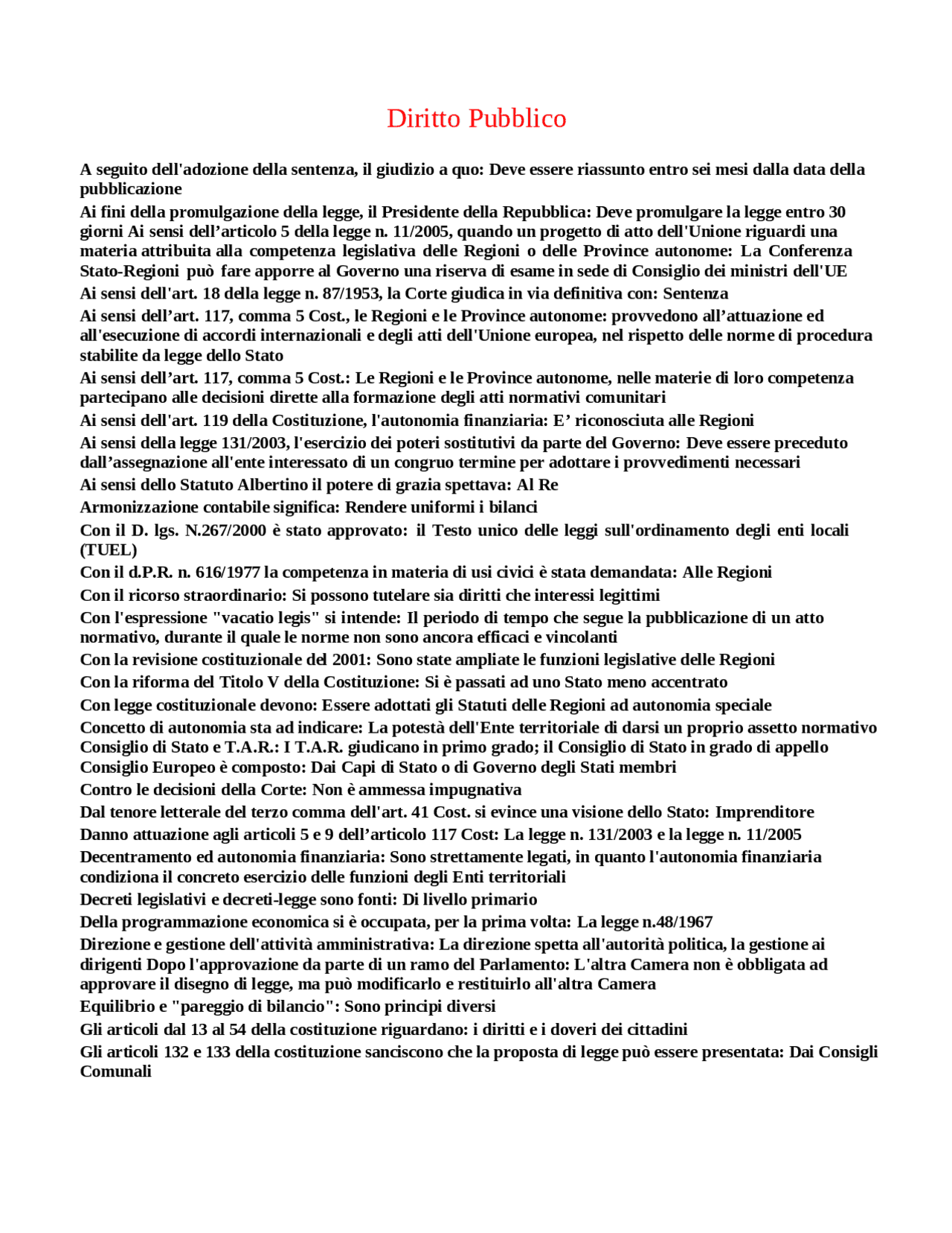 Diritto Pubblico Scienze Giuridiche L 14 Mercatorum Docsity