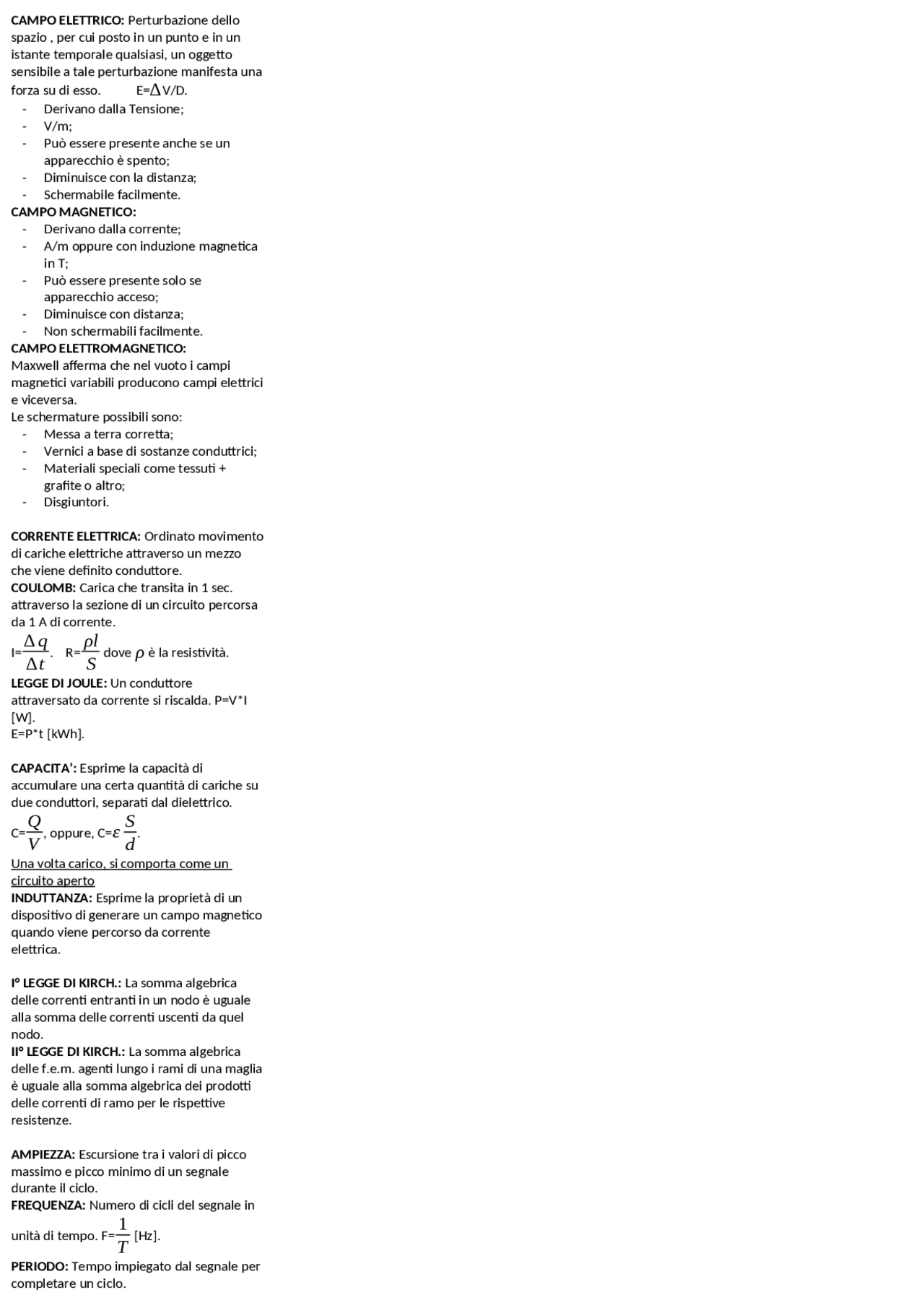 Appunti Impianti Elettrici Docsity