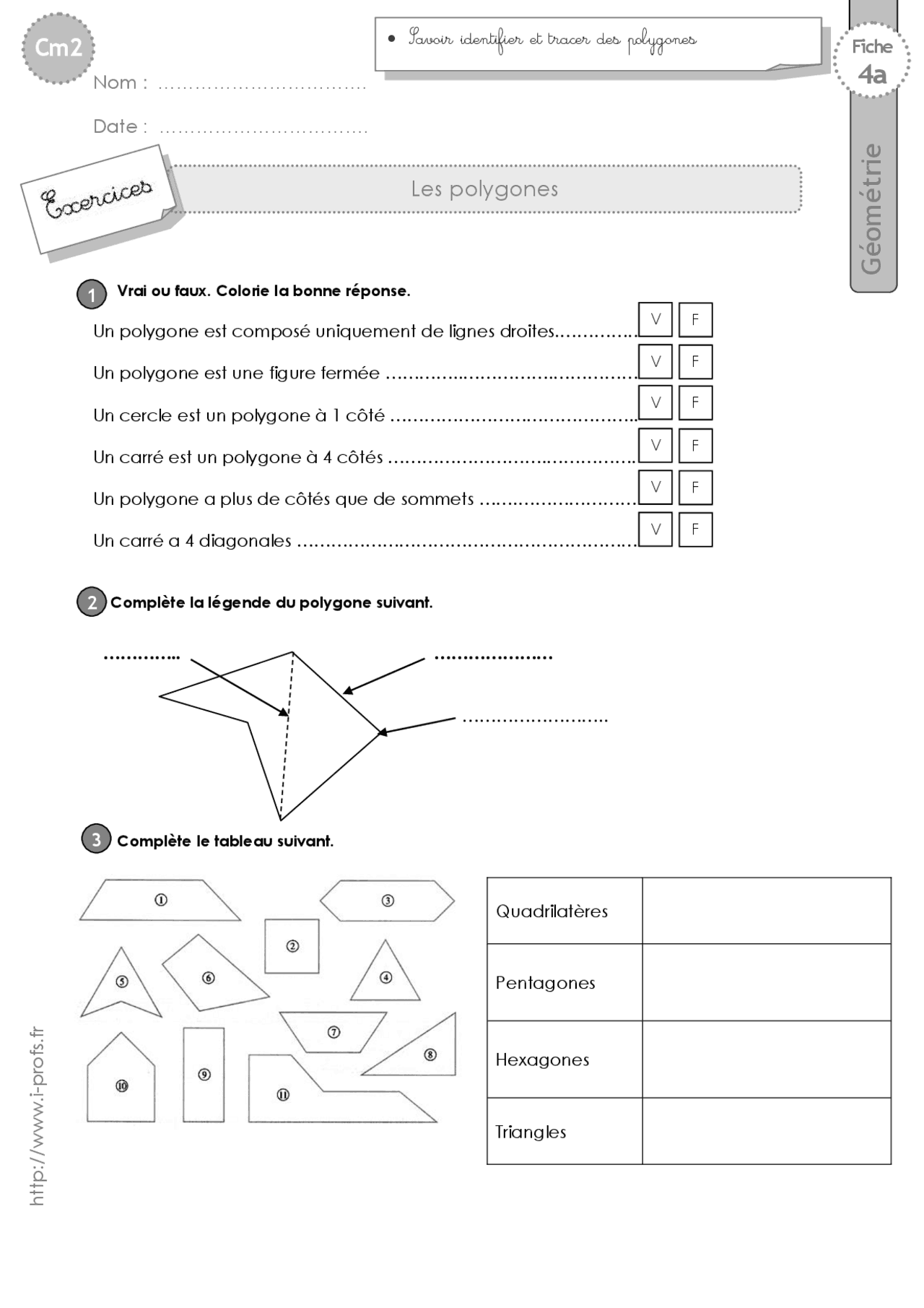 Exercices Polygones réguliers + correction | Exercices Mathématiques ...