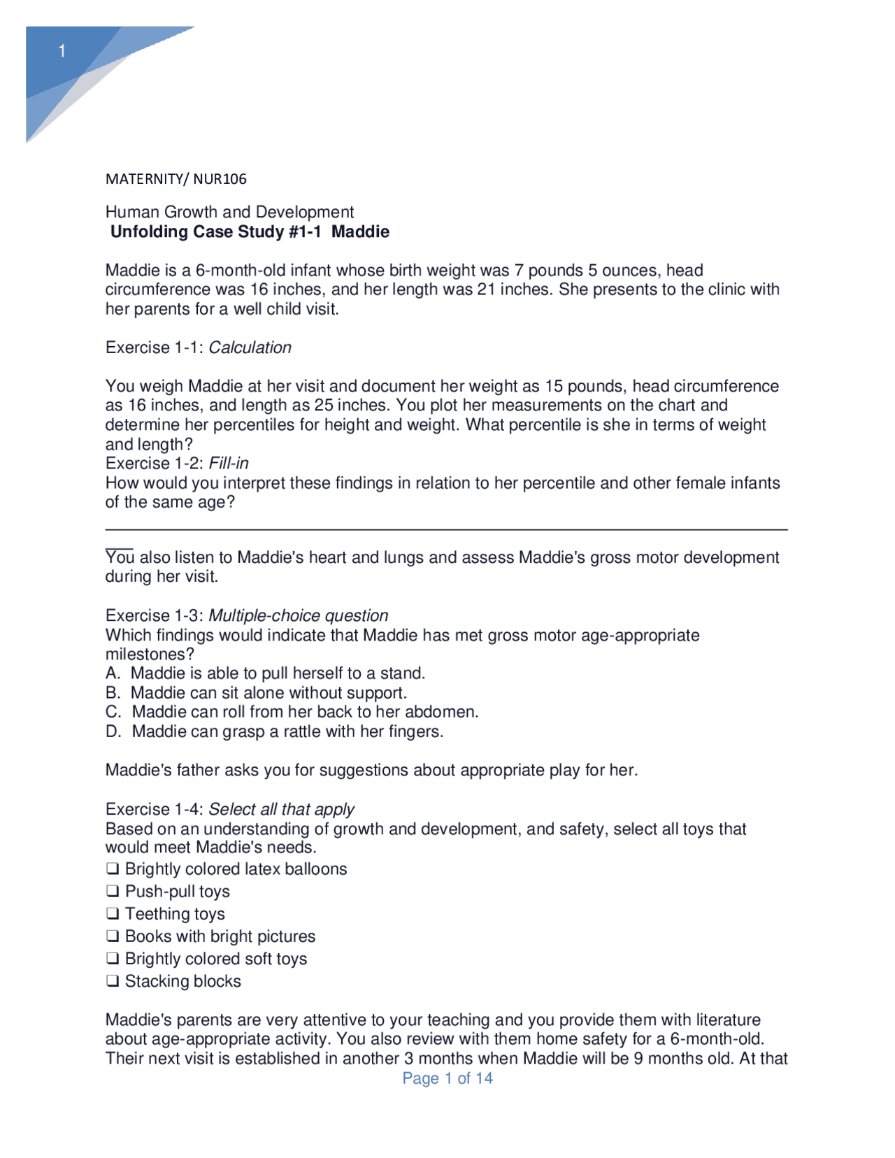 MATERNITY.pdf - Docsity