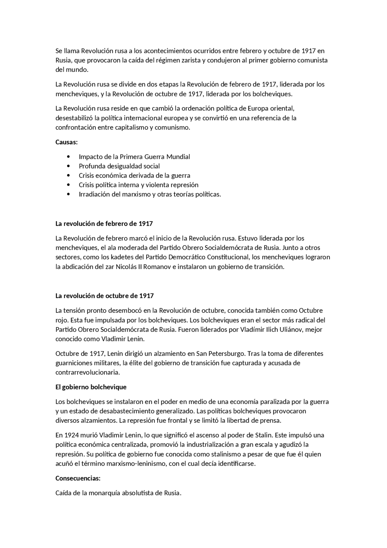 Revolución Rusa 1905 | Monografías, Ensayos de Historia - Docsity