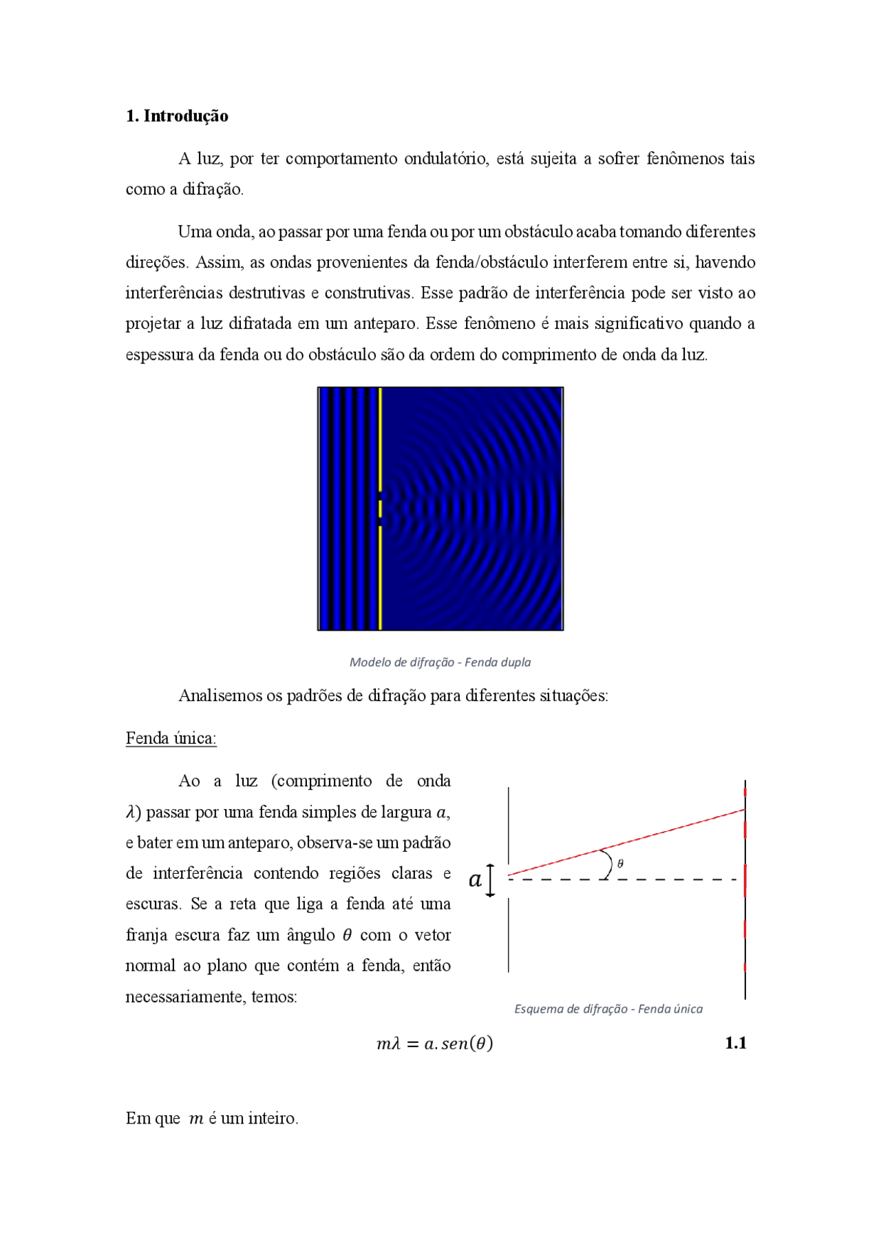 Relatório Experimental Difração Trabalhos Física Docsity