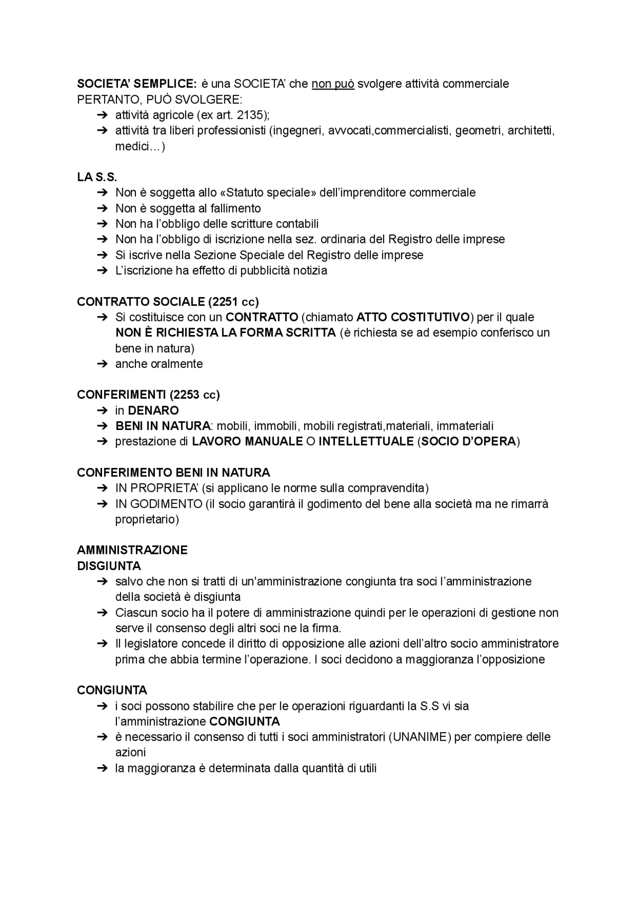 Societa Semplice Ss Docsity