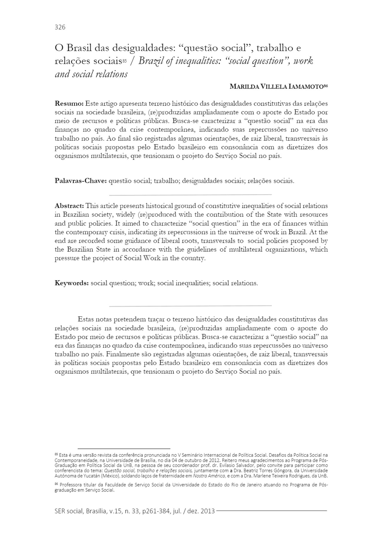 Questão Social E Serviço Social Resumos Serviço Social Docsity