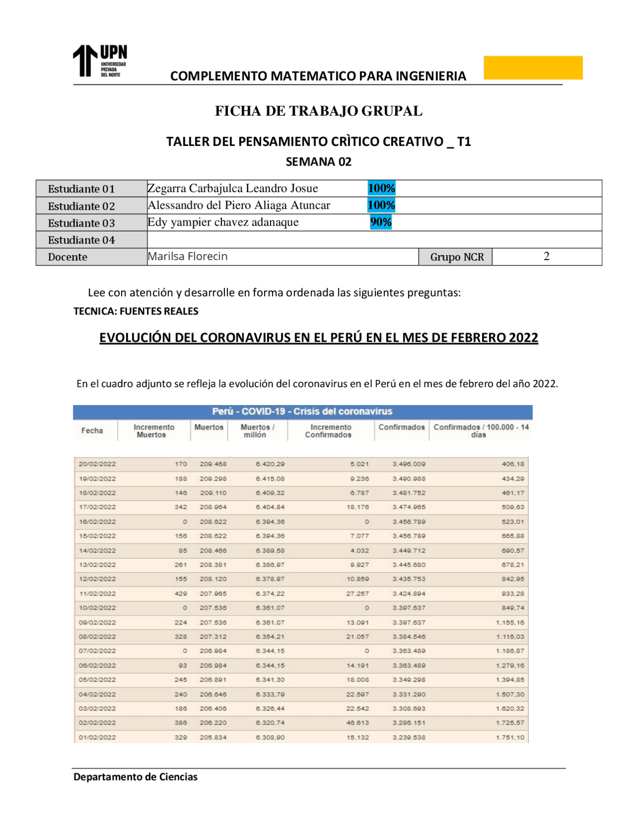 Este Es De Ejercios De Complemento Matemático Para Ayudar A Guiarlos