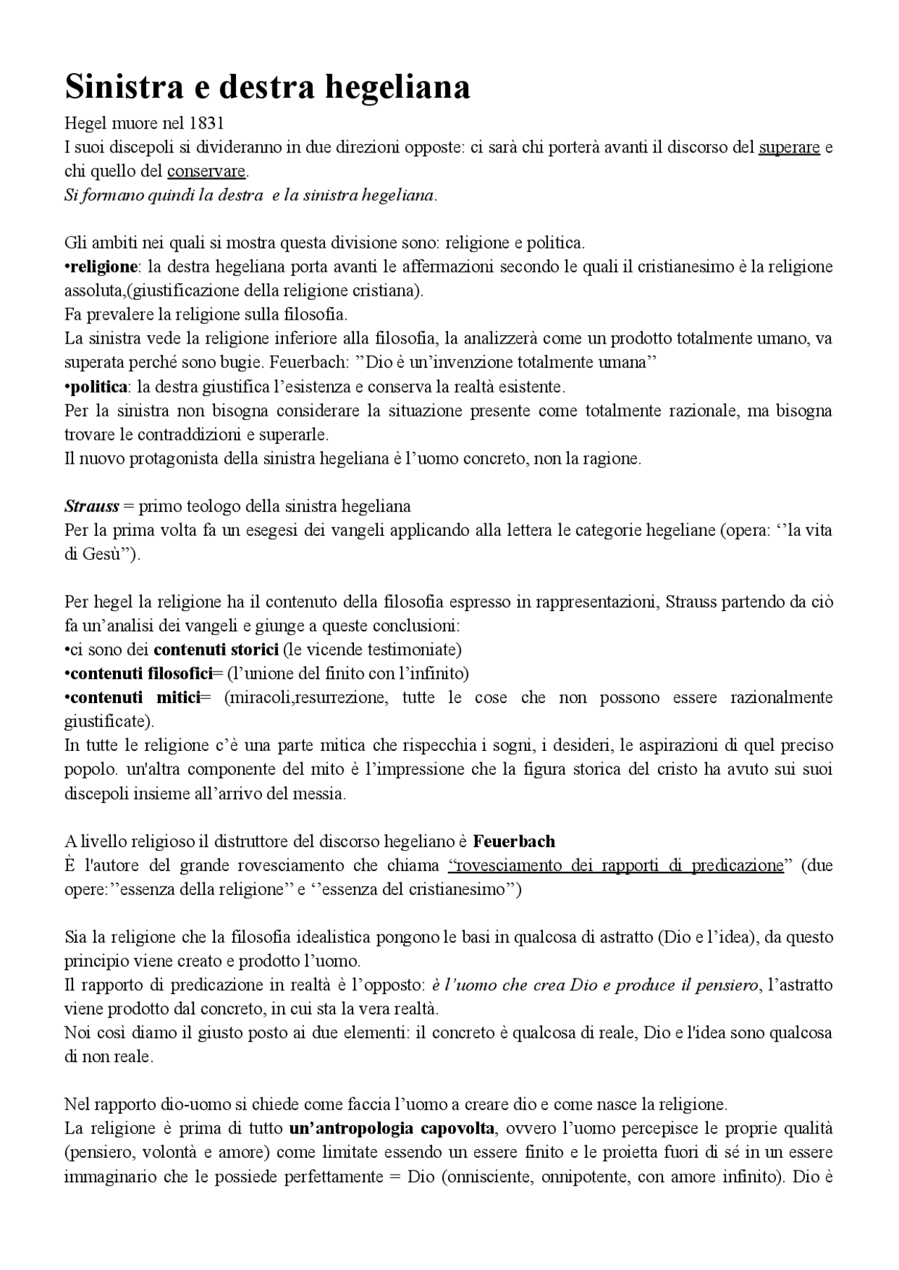 Appunti Di Filosofia Su Marx Docsity