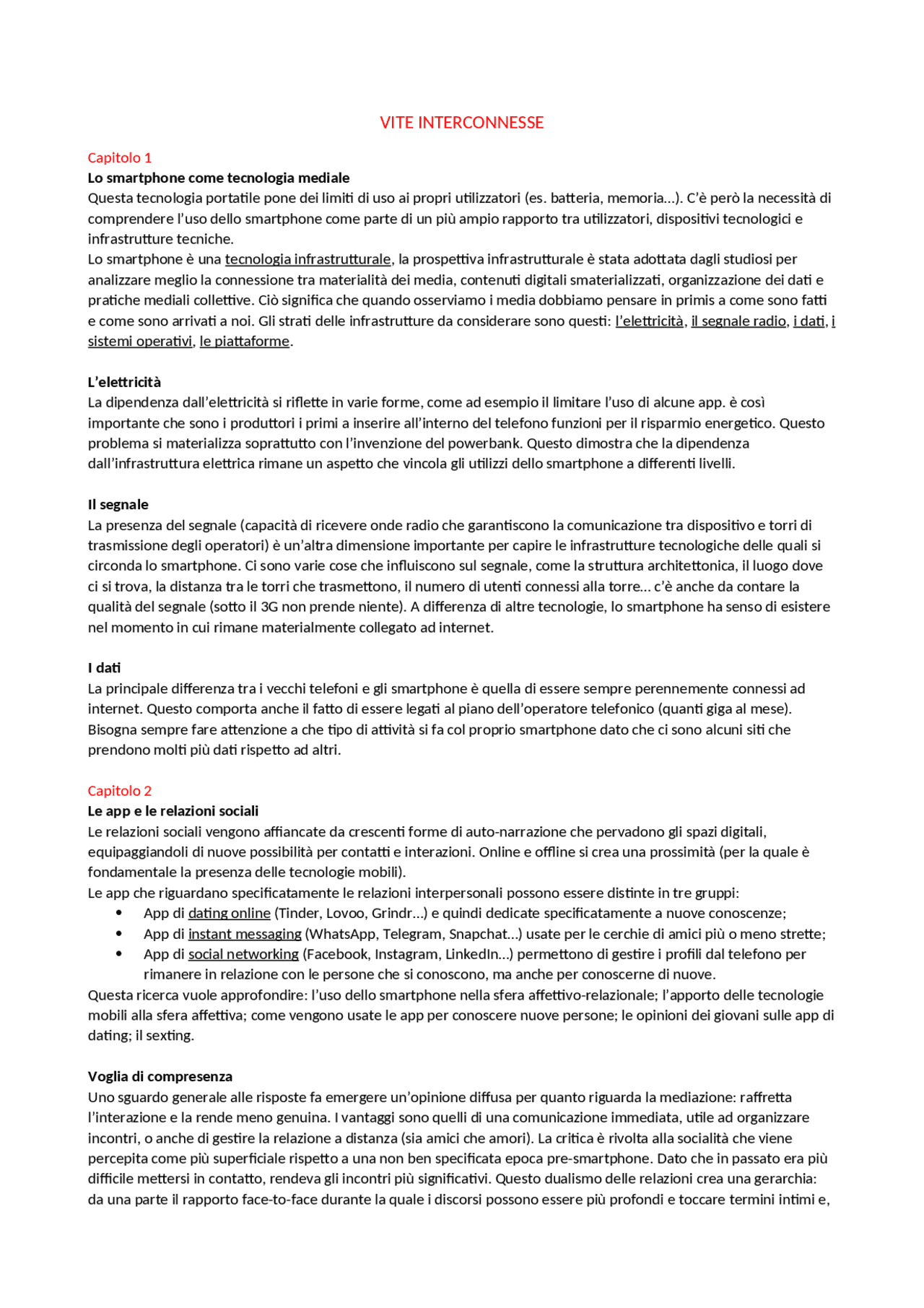 Riassunto Del Libro Vite Interconnesse Appunti Di Sociologia Docsity