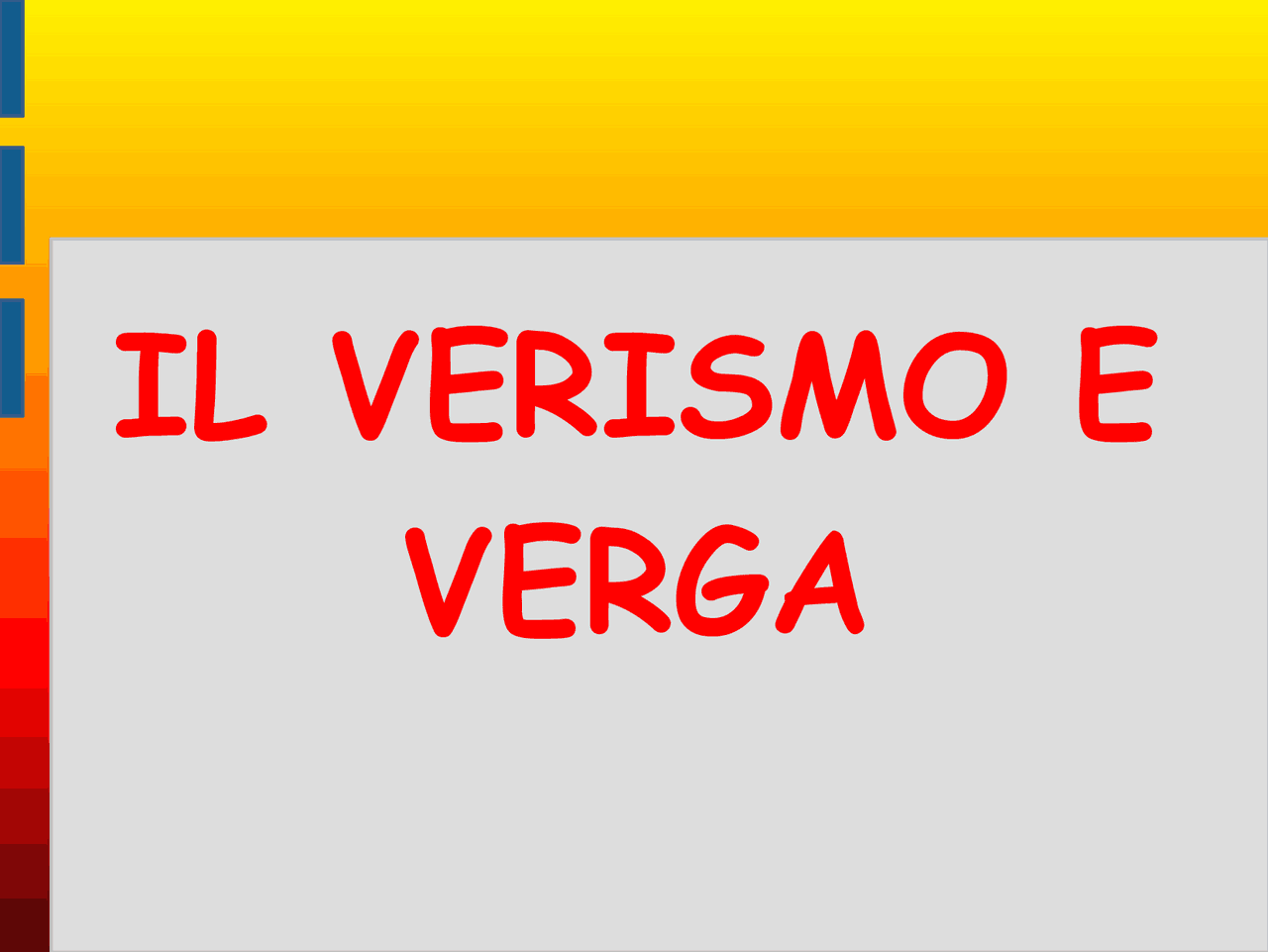 Verismo e verga con opere - Docsity