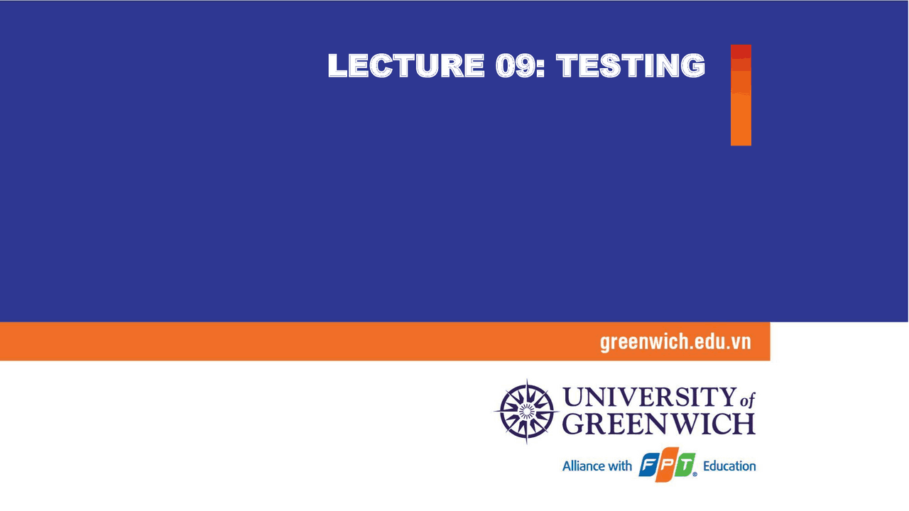 Lecture 09 Testing For Tester Lecture Notes Java Programming Docsity