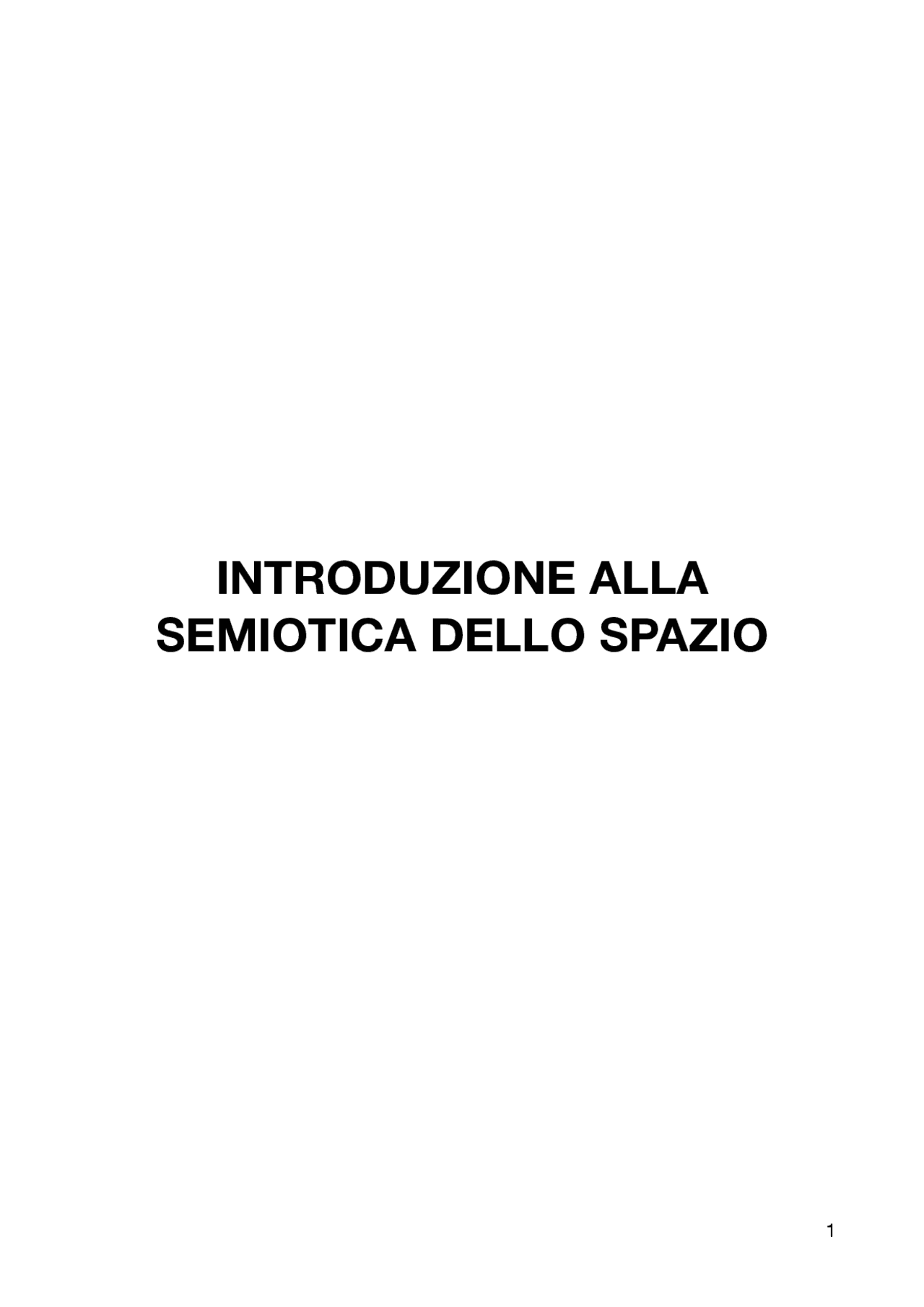Riassunto Introduzione Alla Semiotica Dello Spazio Docsity