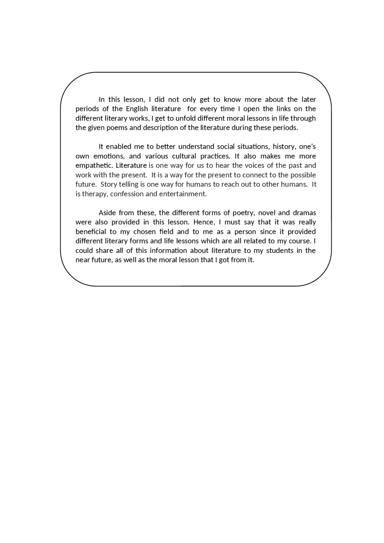 Random Reflections about later periods - Docsity