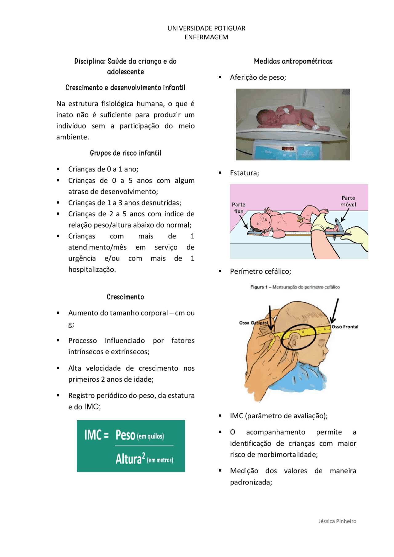 Crescimento E Desenvolvimento Infantil Docsity