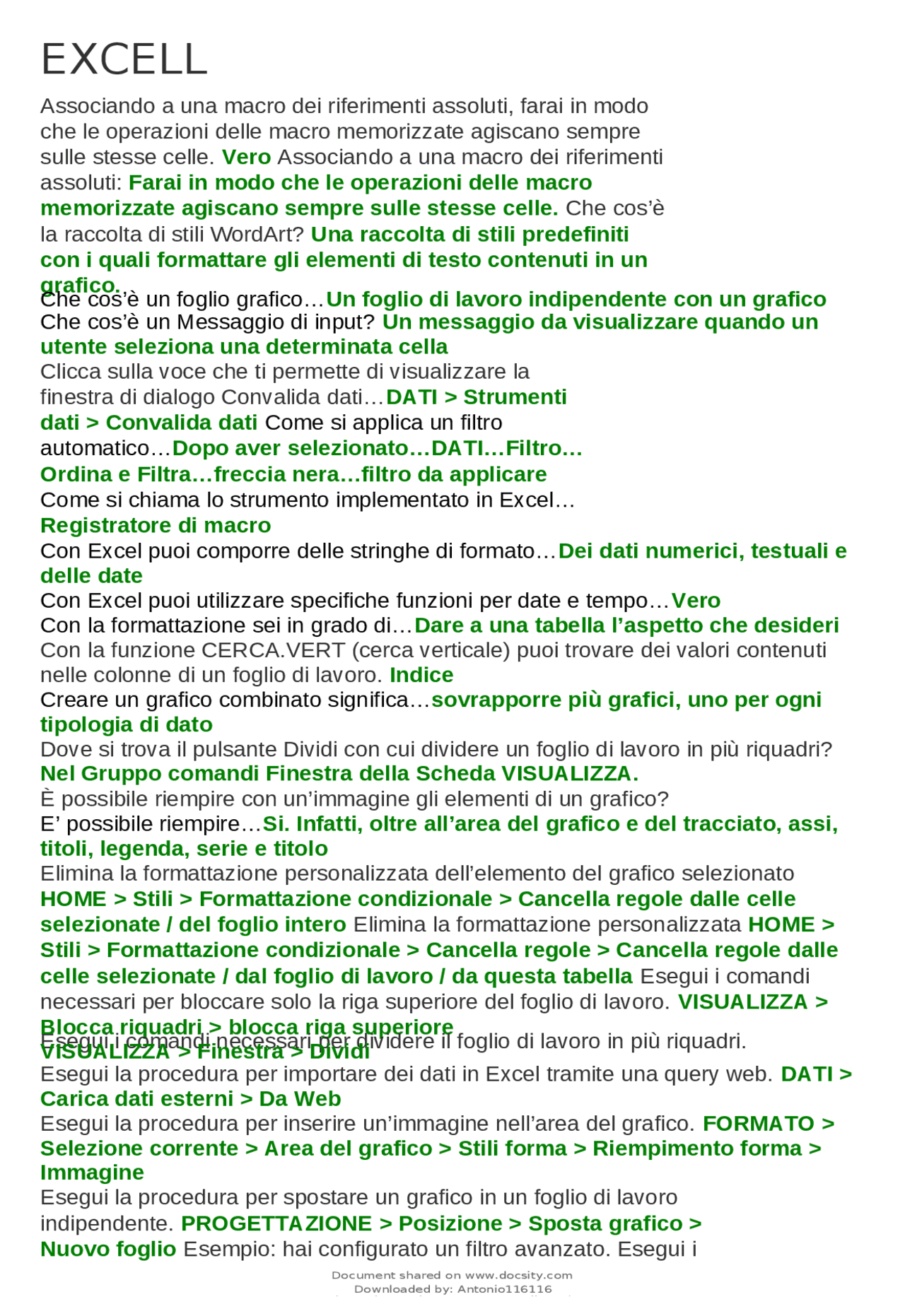 Eipass 7 Moduli Modulo Exel Prove Desame Di Fondamenti Di