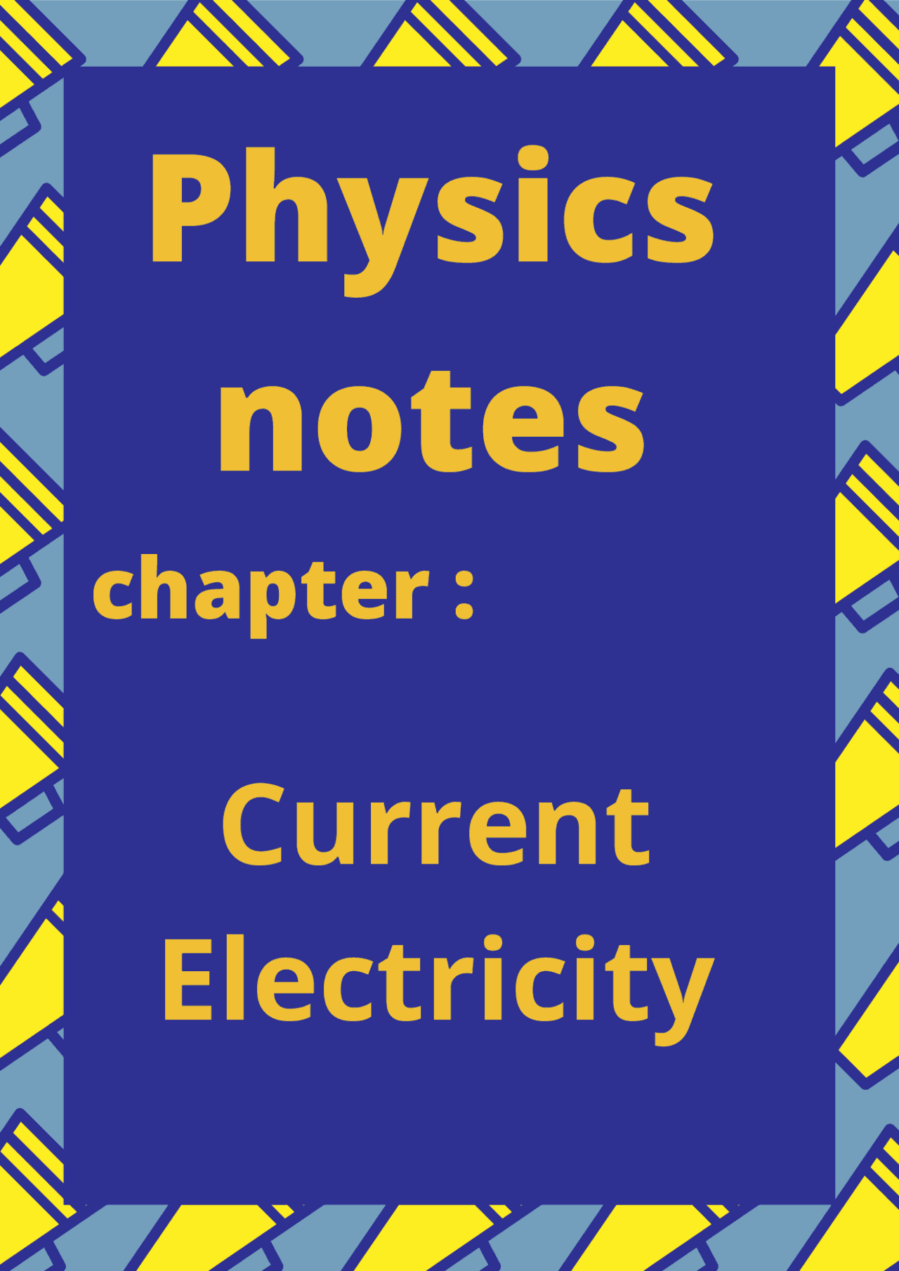 Physics Notes on Current and Electricity | Study notes Physics | Docsity