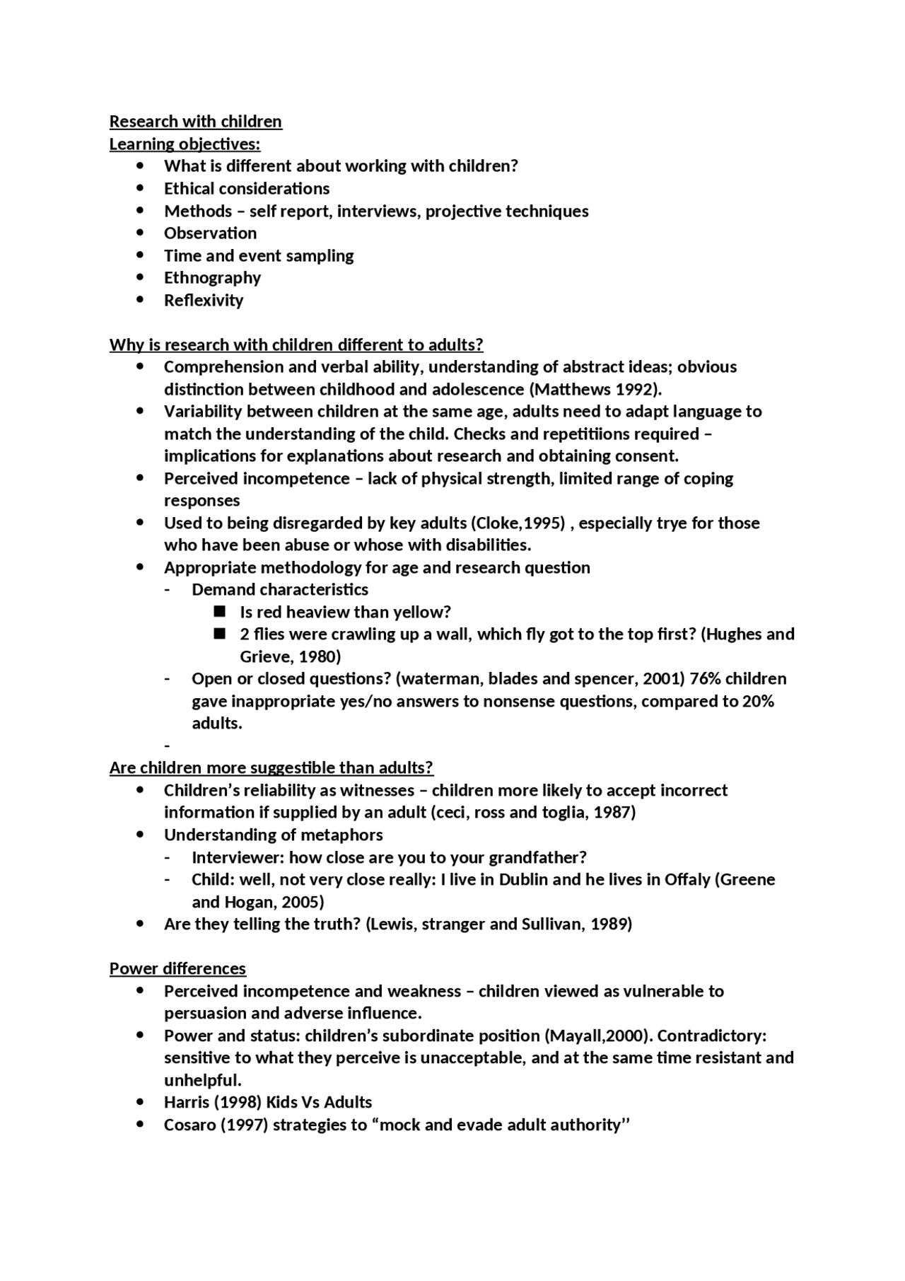 Developmental Psychology Lecture Notes Lecture Notes Developmental