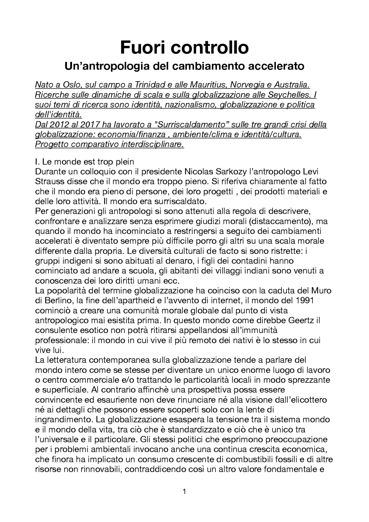 Riassunto Secondo Modulo Docsity