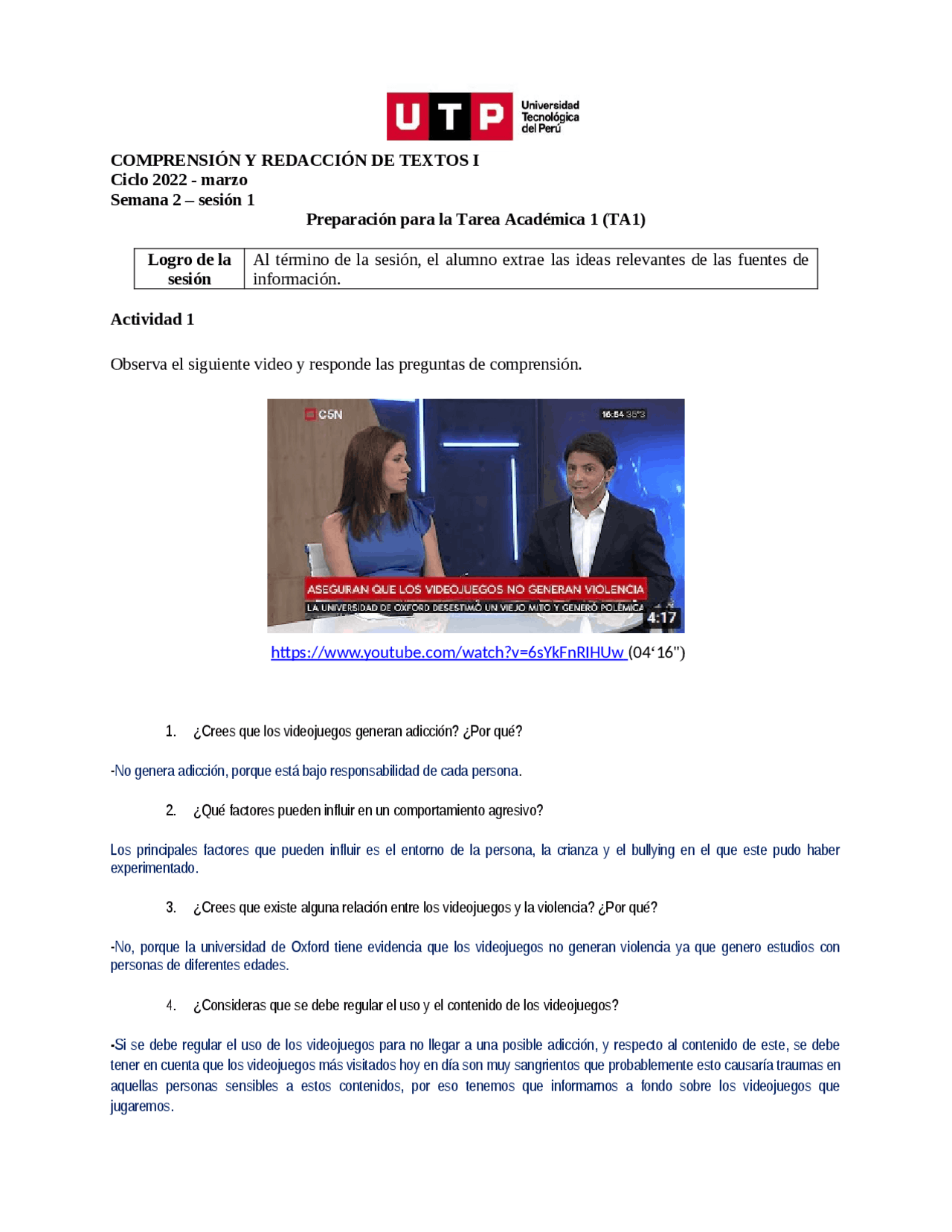 Compresión Y Redacción De Textos I Ejercicios De Compresión De Datos