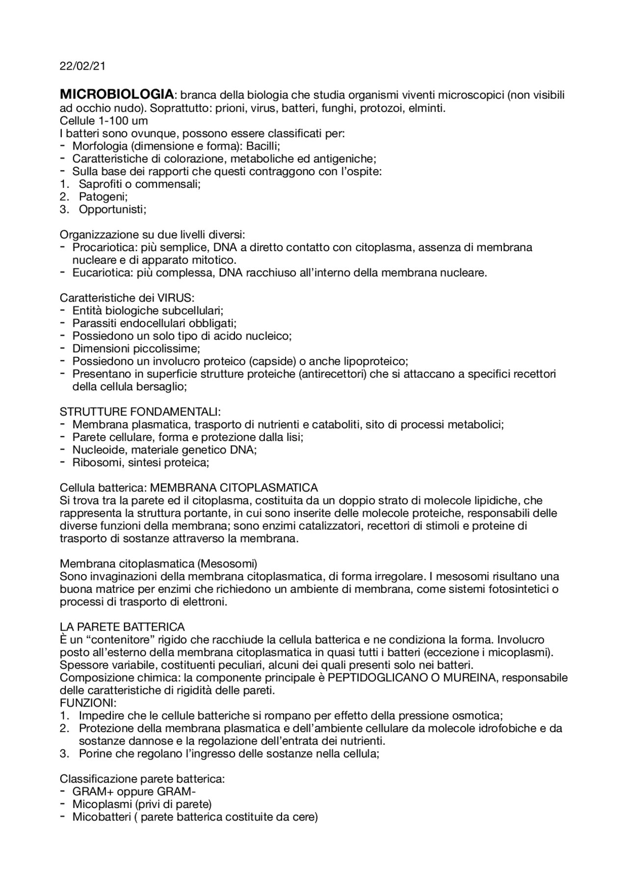Riassunti Di Microbiologia Docsity