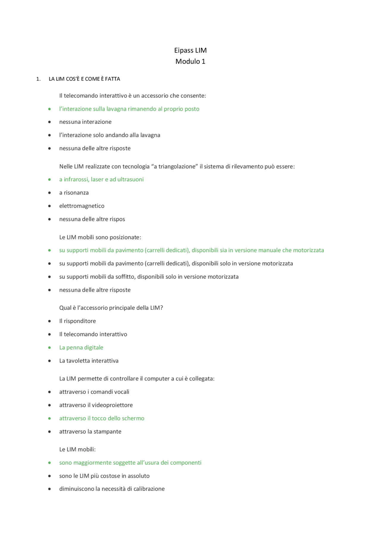 EIPASS LIM DIDASKO MODULO I 2022 - Docsity