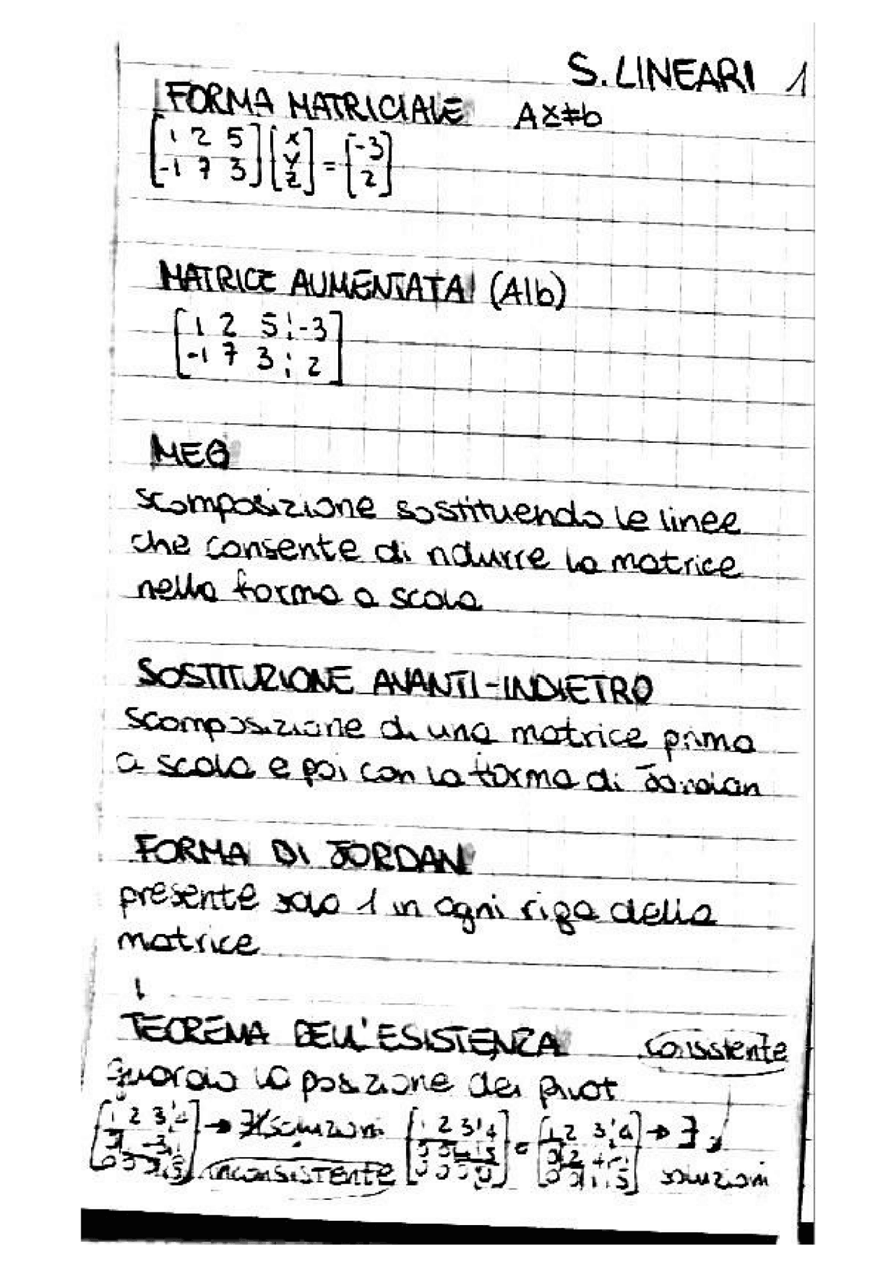 Cenni E Basi Sulle Matrici Docsity