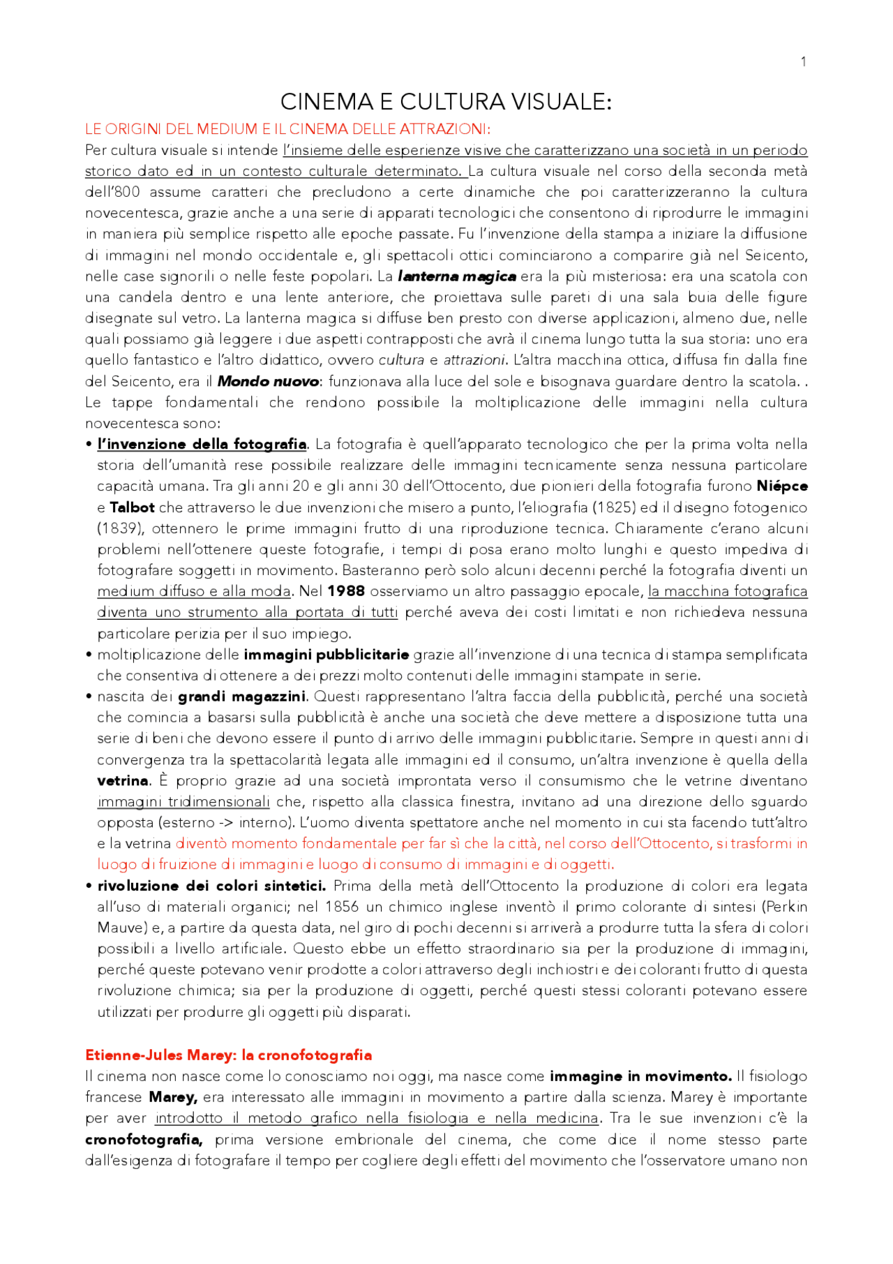 Cinema E Cultura Visuale Docsity