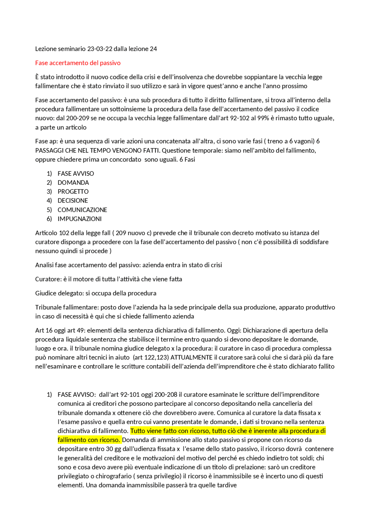 Appunti Diritto Processuale Docsity
