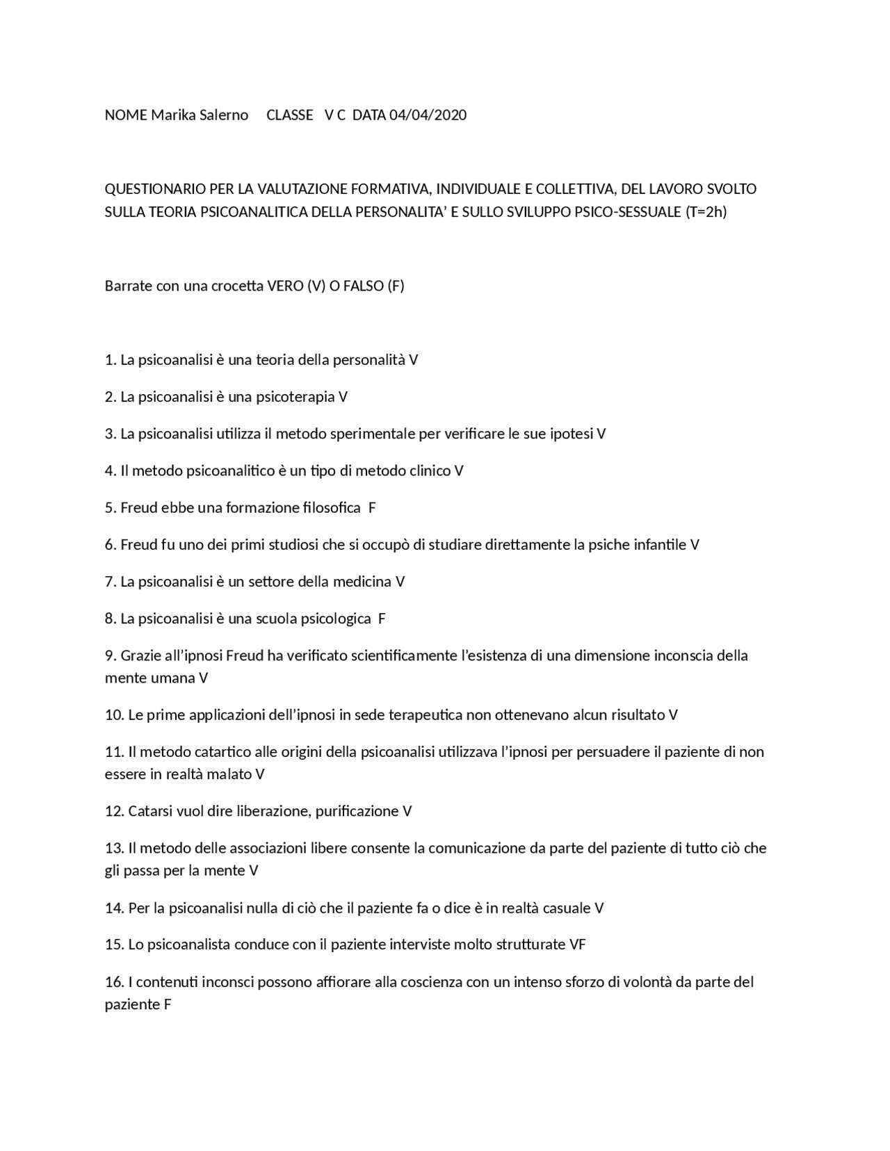 Freud Scienze Umane Docsity