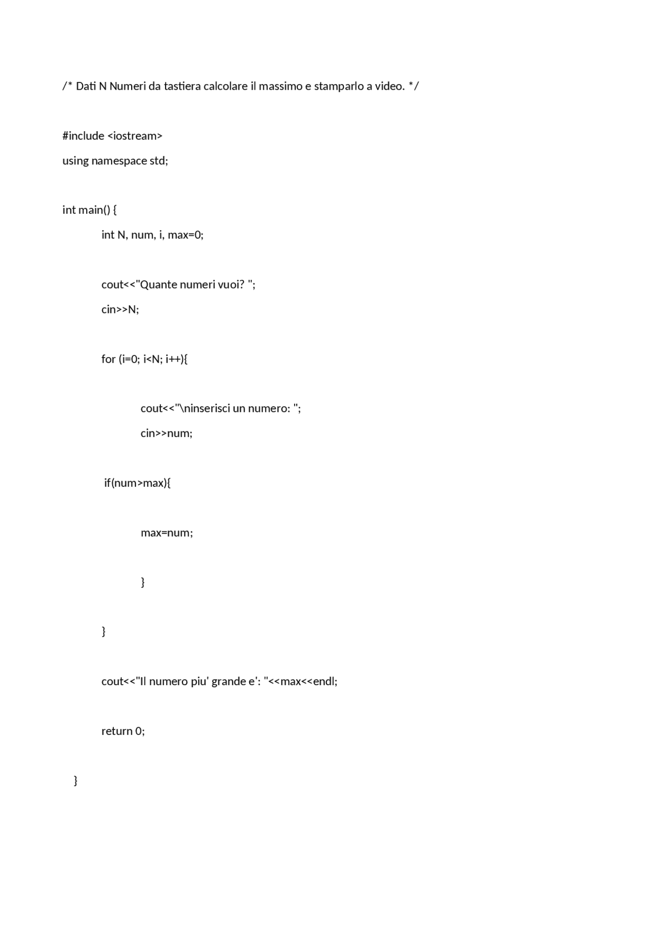 Esercizio in C++ n^16 | Esercizi di Informatica | Docsity