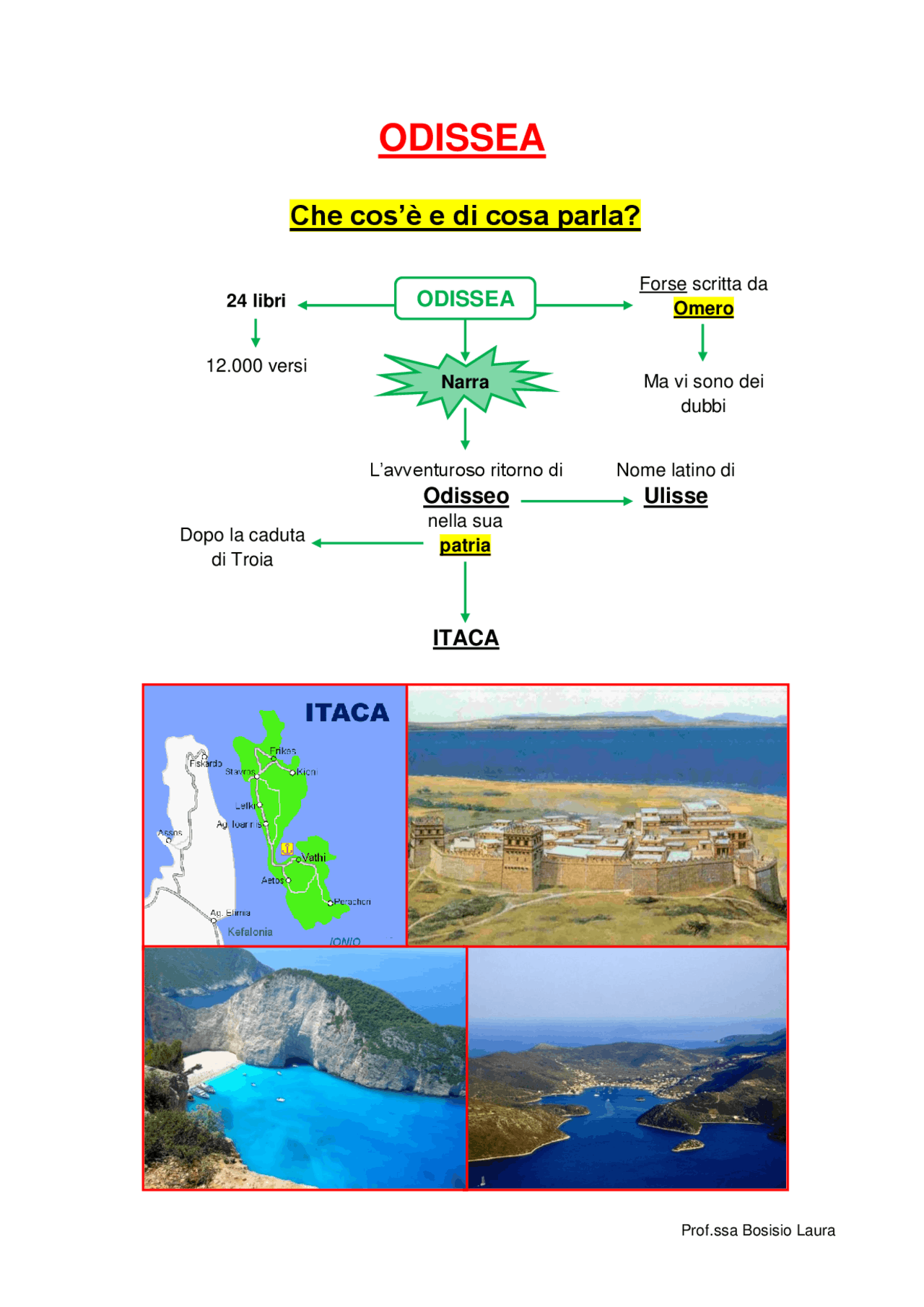 Riassunto Odissea Completo Slide Di Italiano Docsity