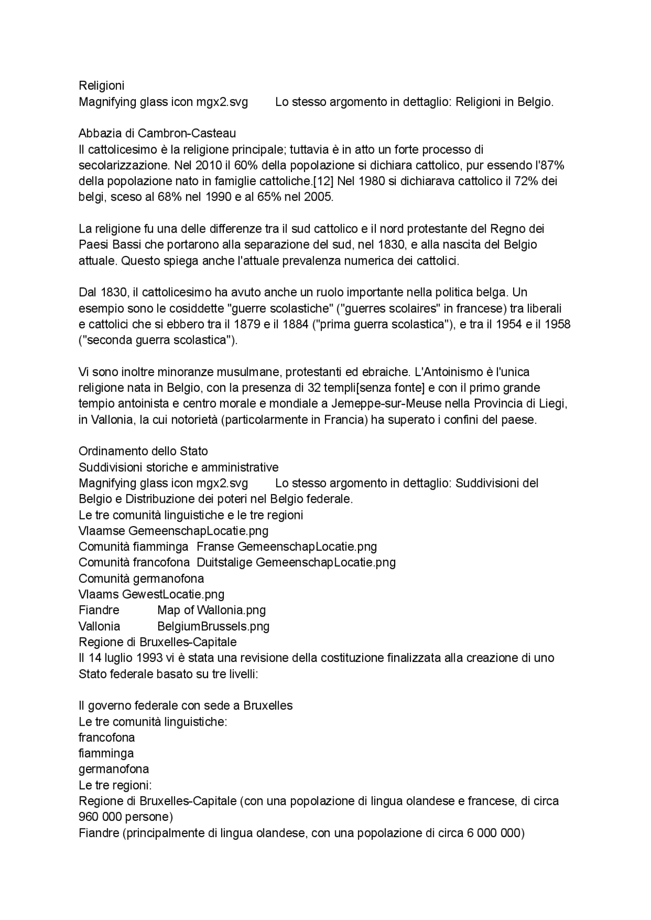 Appunti Storia Belgio 3 - Docsity