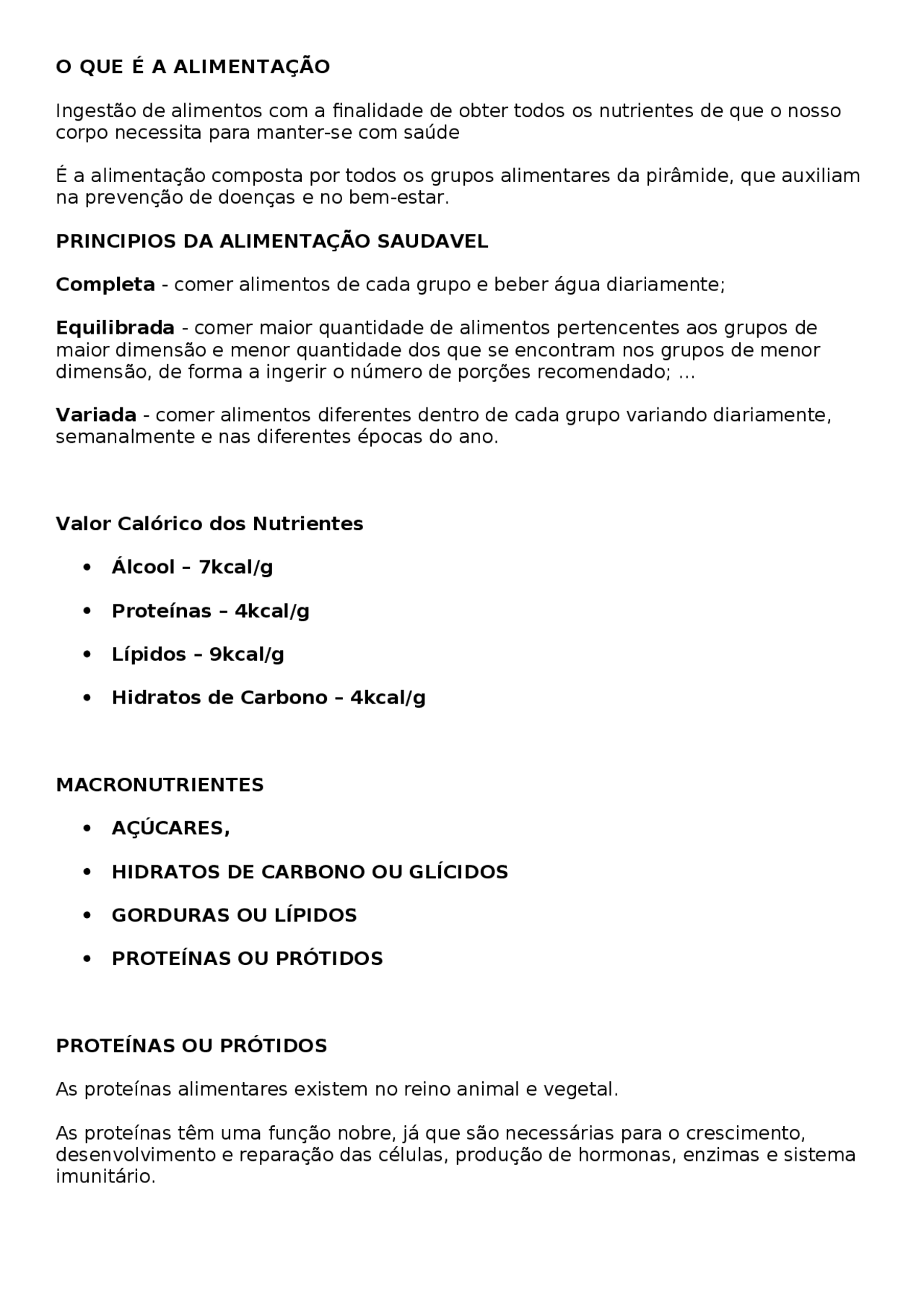 Alimentação Saudável Docsity