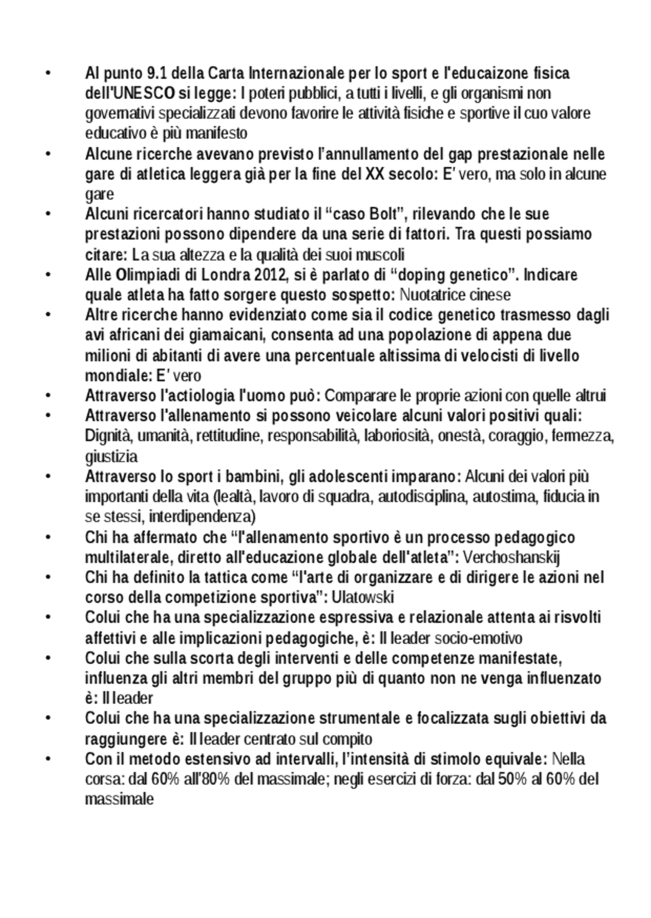 Teorie E Metodologie Dellallenamento Panieri Di Scienze Motorie