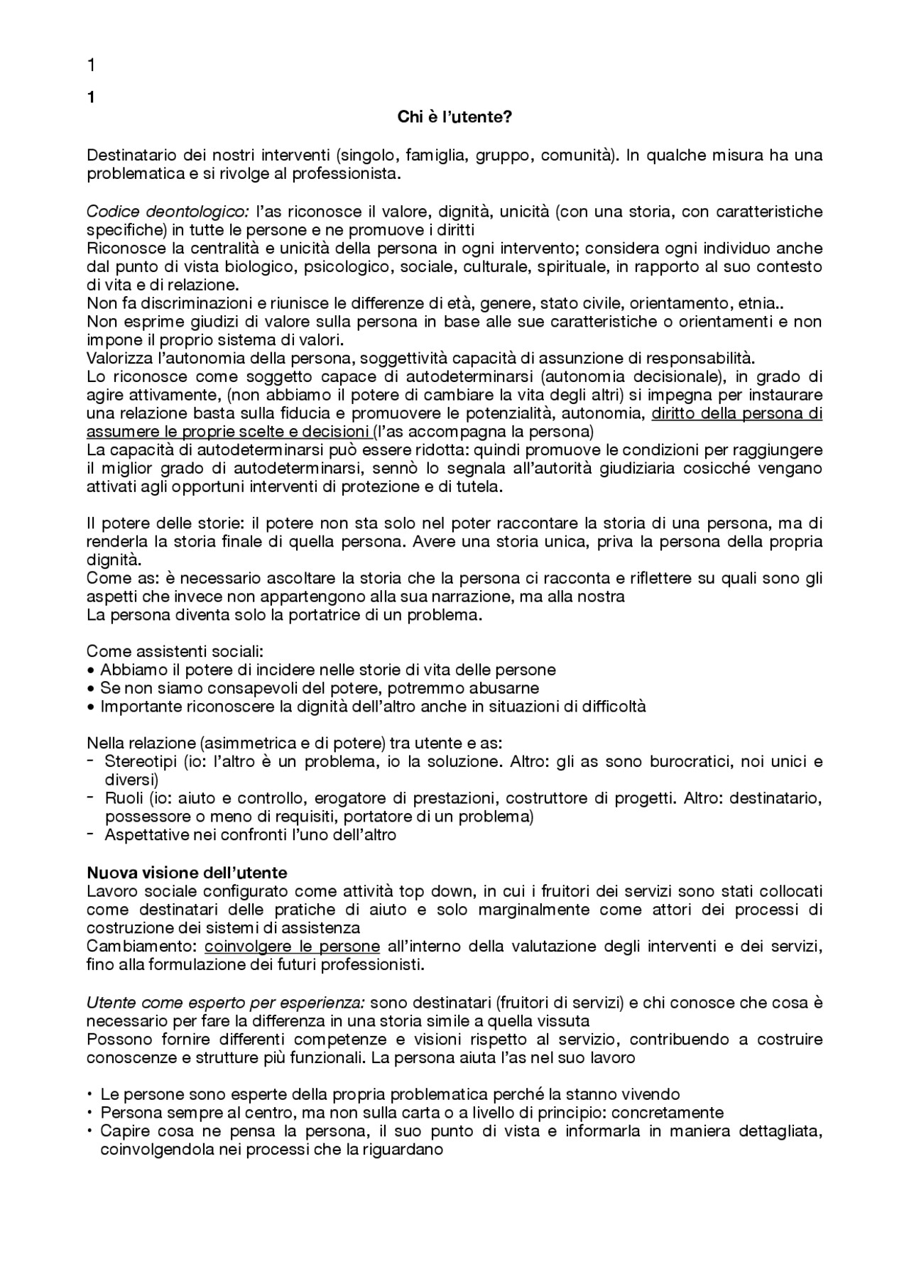 Appunti Di Tecniche E Metodologie Del Servizio Sociale 2 E Appunti Di