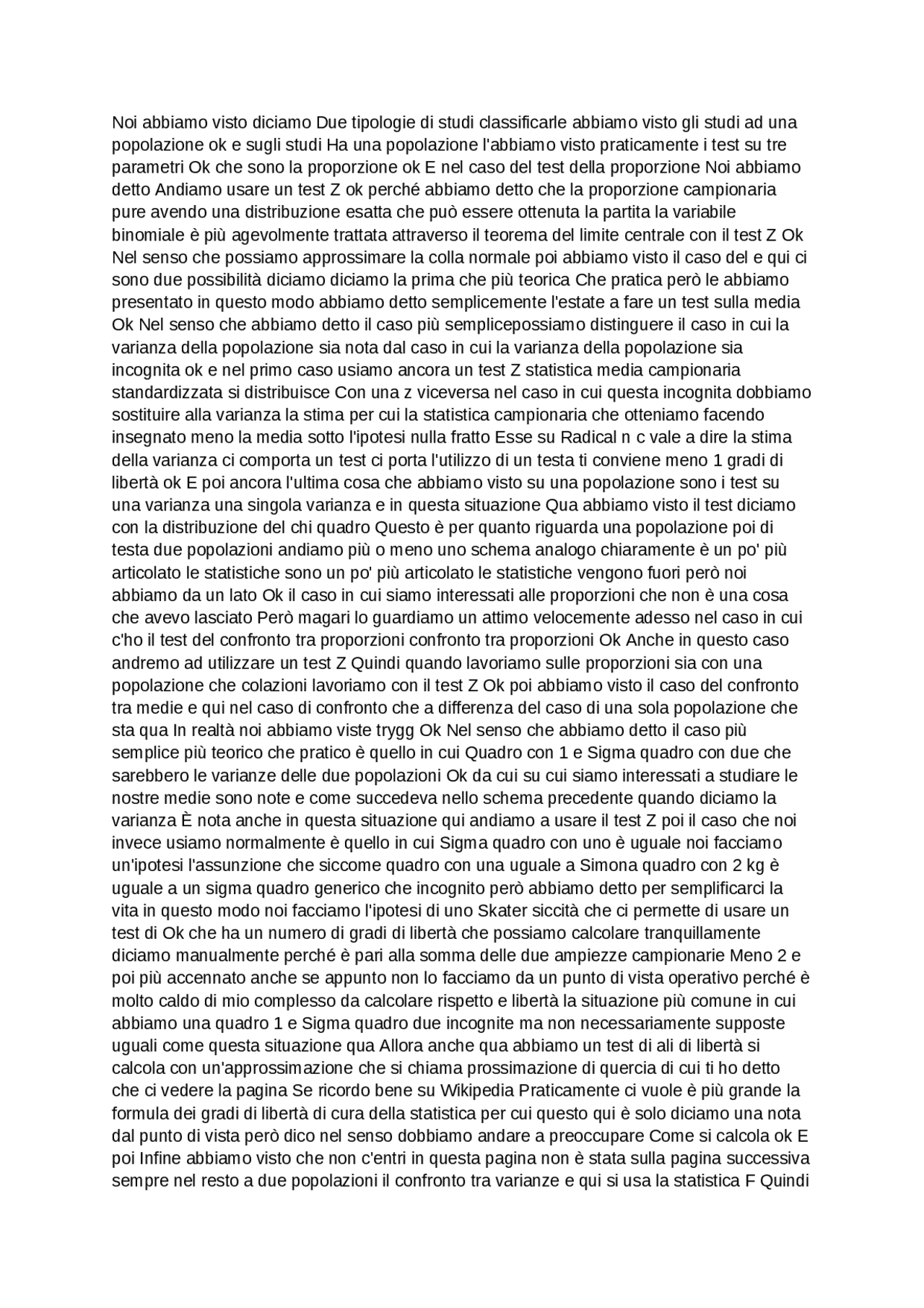 Appunti Di Statistica Docsity