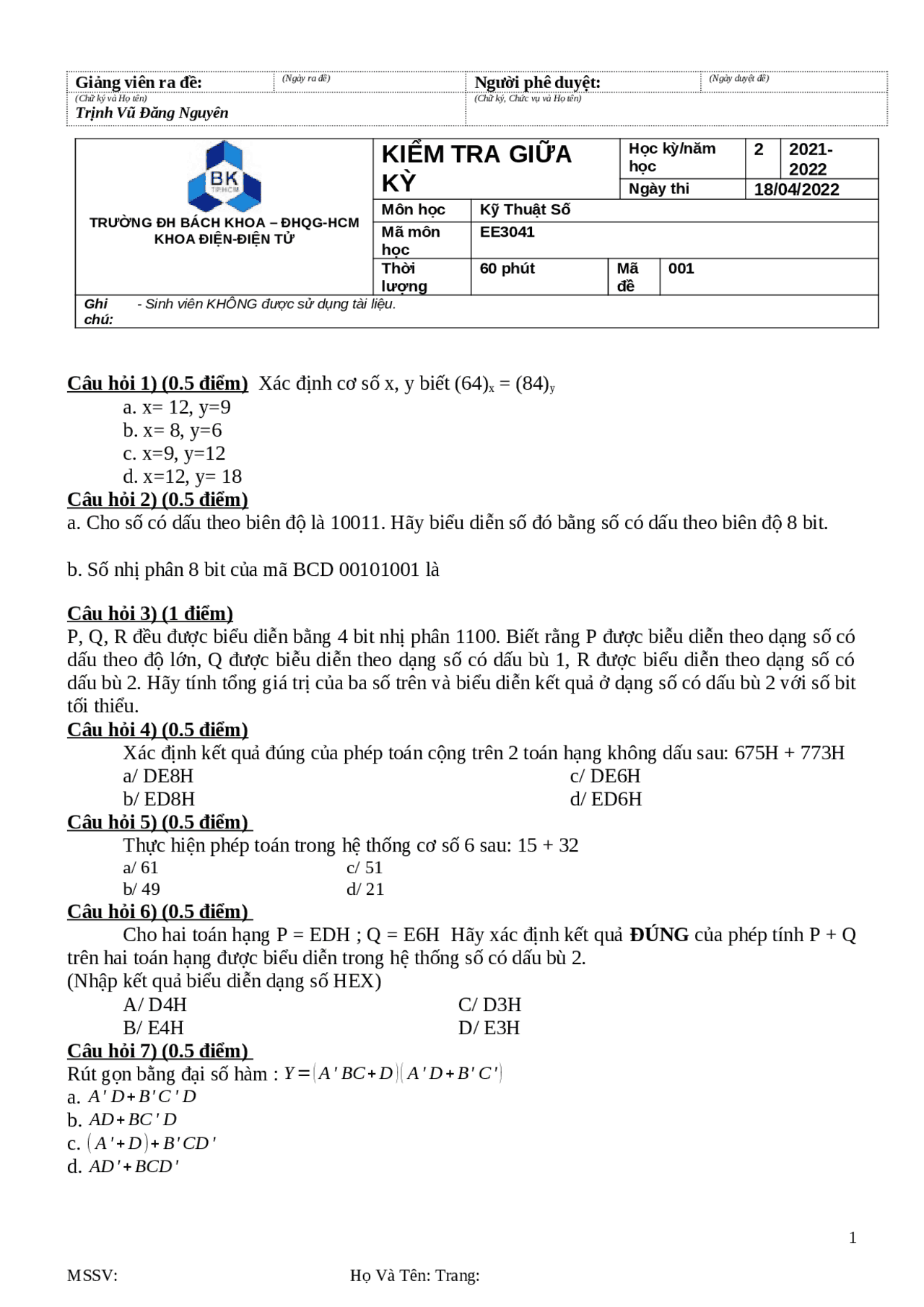 Online Midterm Test Write Hand Docsity