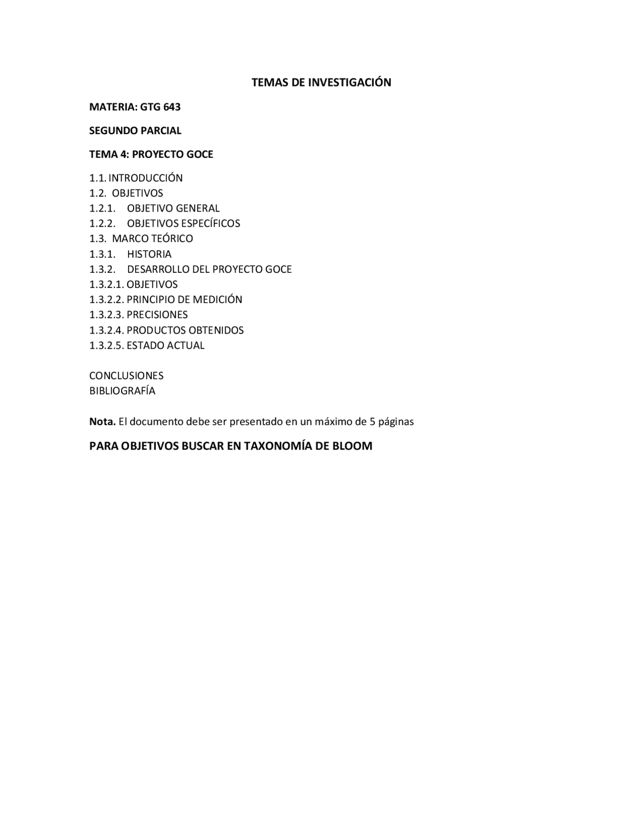 Proyecto goce geodesia fisica - Docsity