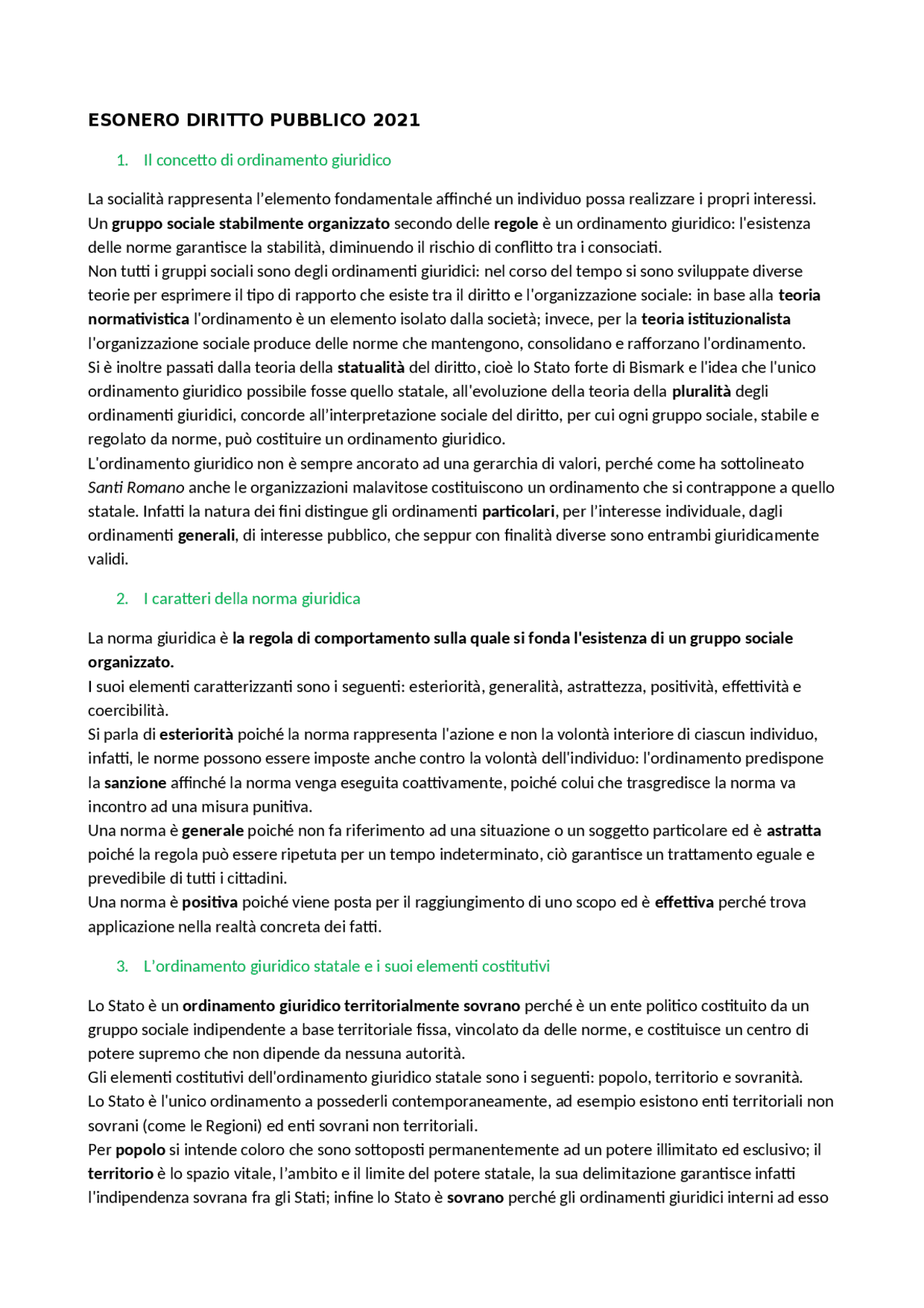 Risposte esonero diritto pubblico | Prove d'esame di Diritto Pubblico | Docsity