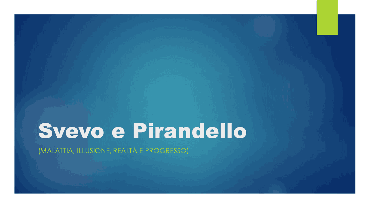 PowerPoint riassuntivo di Svevo e Pirandello - Docsity