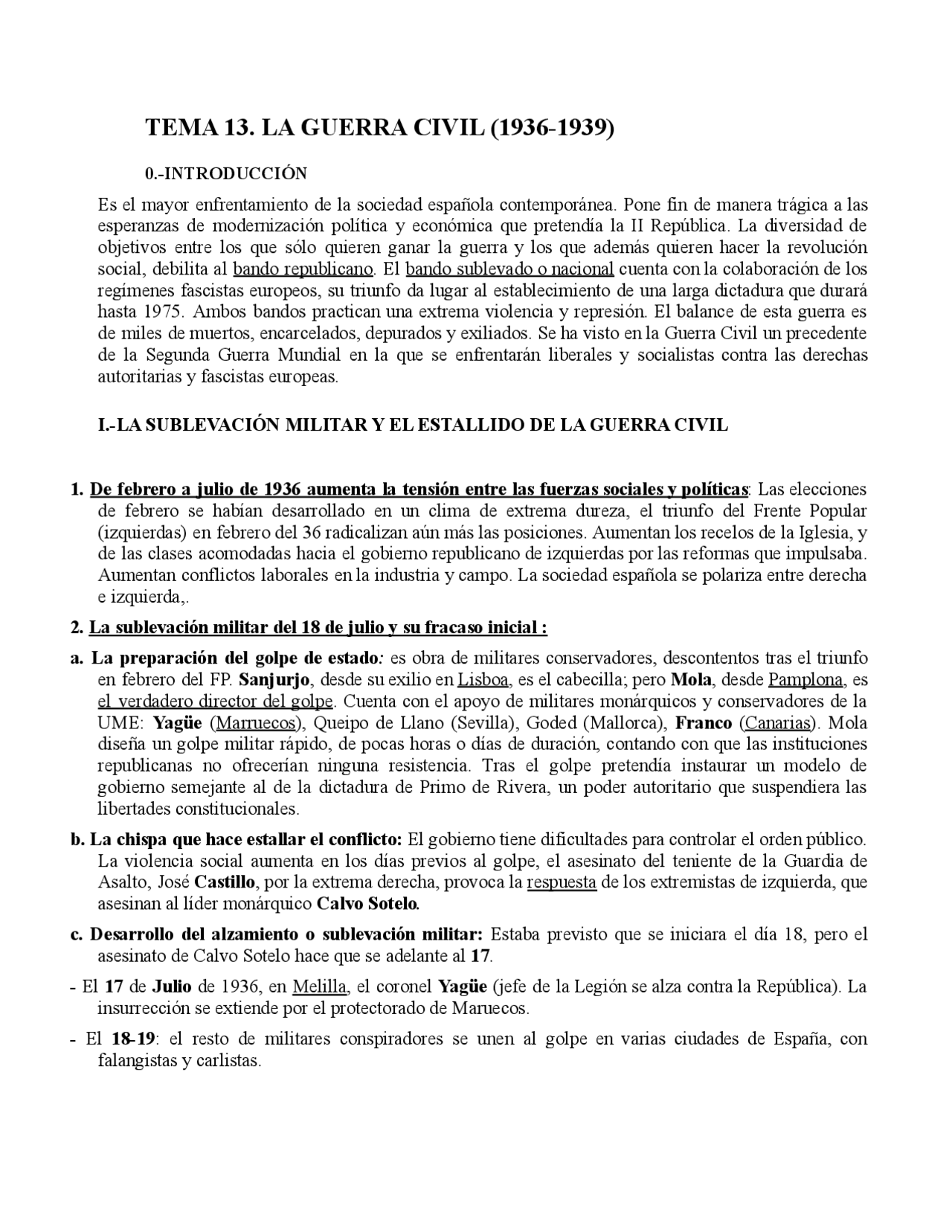 Guerra civil española - Docsity