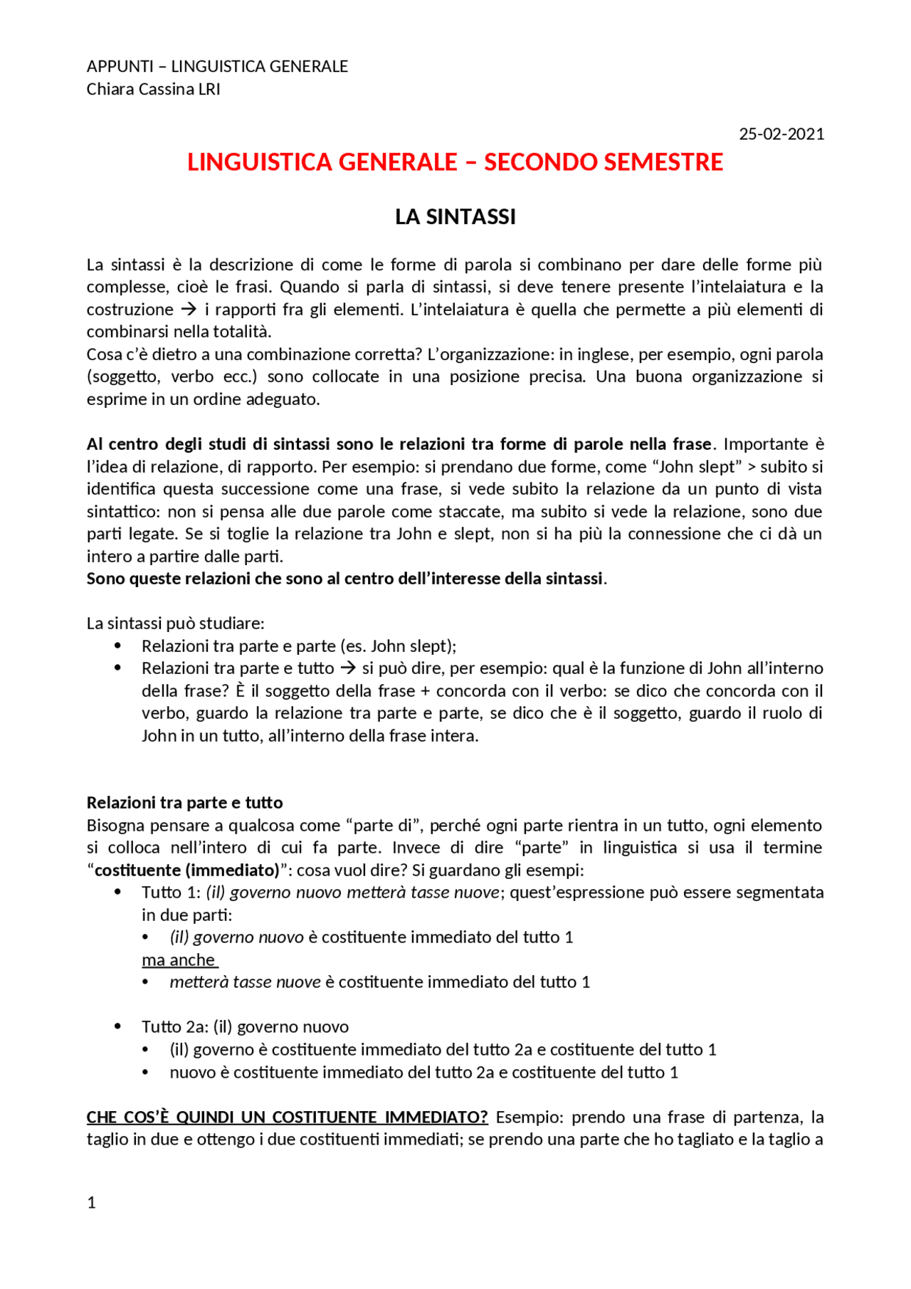 Appunti Di Linguistica Generale Secondo Semestre Appunti Di