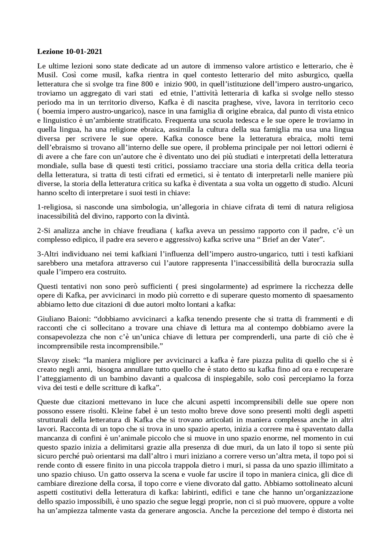 Franz Kafka Autore E Opere Docsity