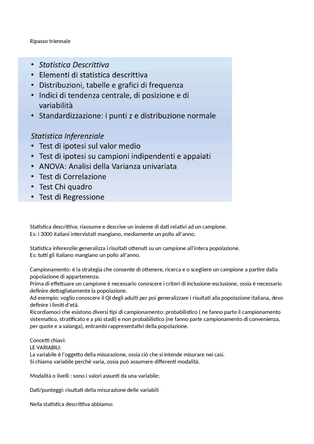 Appunti Per Esami Ripasso Docsity