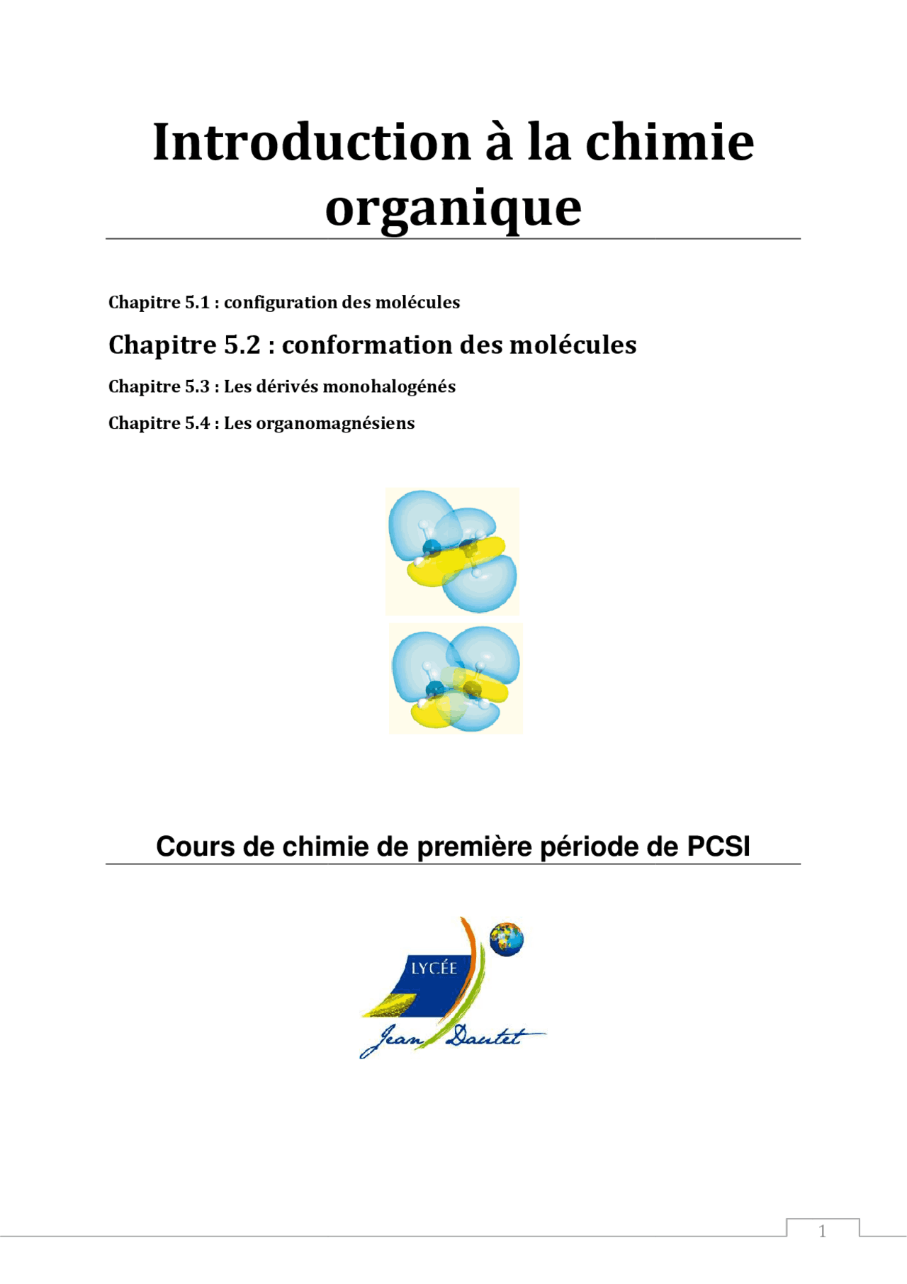 Introduction à la c organique - Docsity