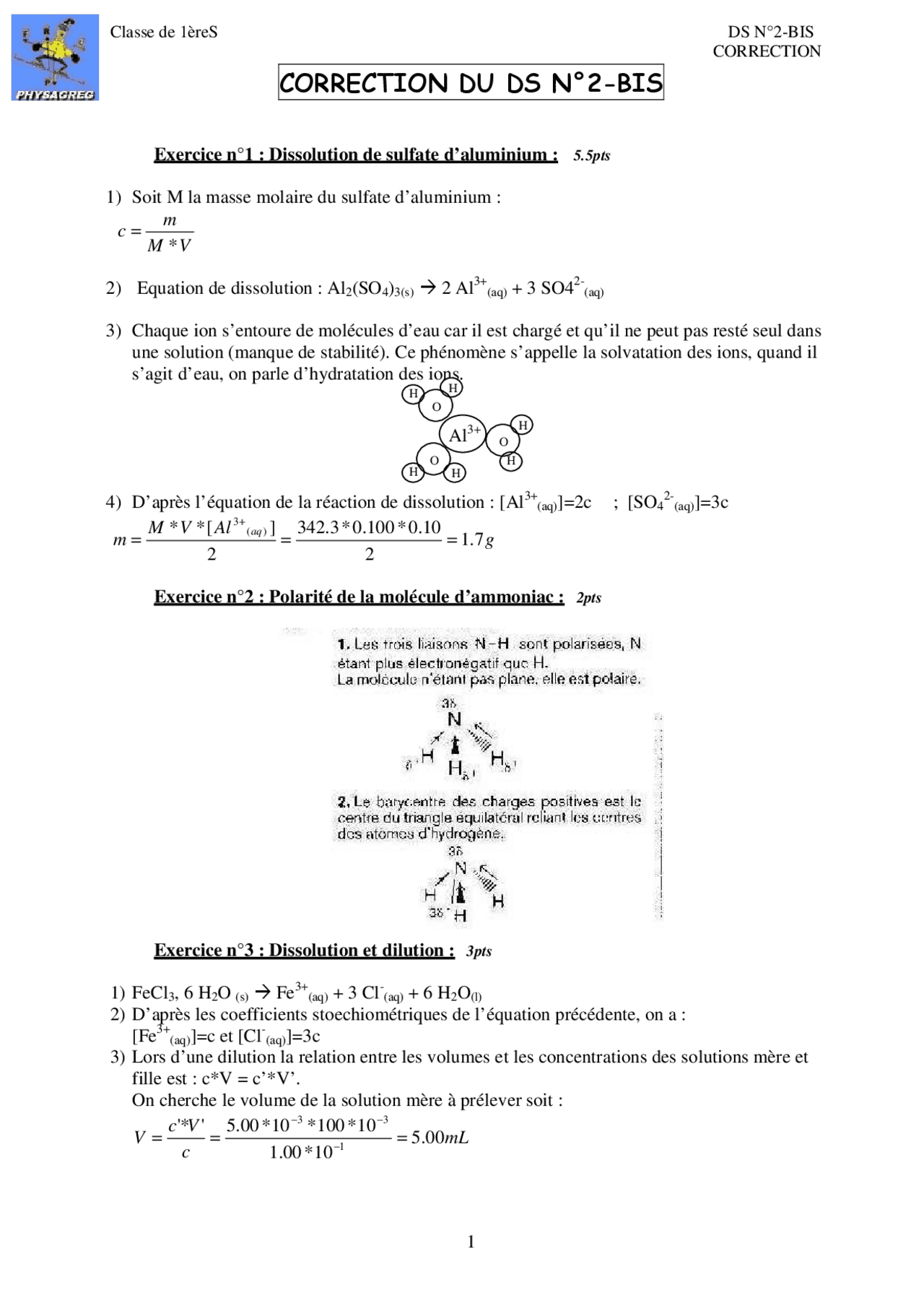 Correction Du Ds N°2 Bis Docsity